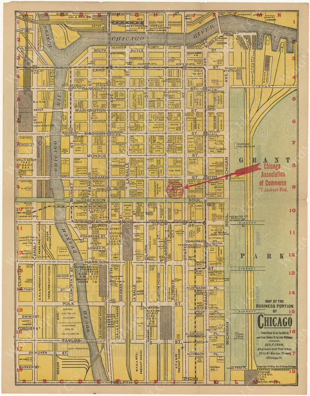 Chicago, Illinois 1909: City Center "The Loop" – WardMaps LLC