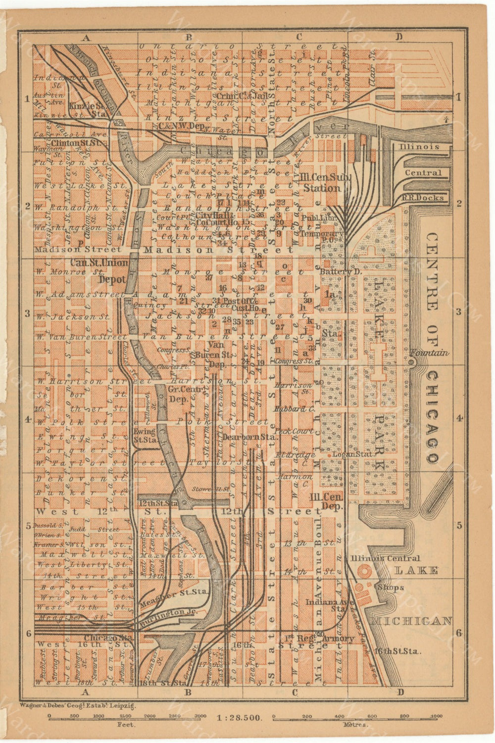 Chicago, Illinois 1899: Downtown and The Loop – WardMaps LLC