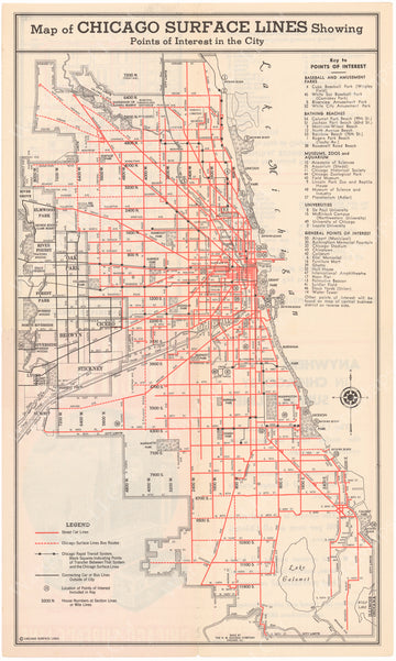 Chicago Surface Lines (Illinois) System Map – WardMaps LLC