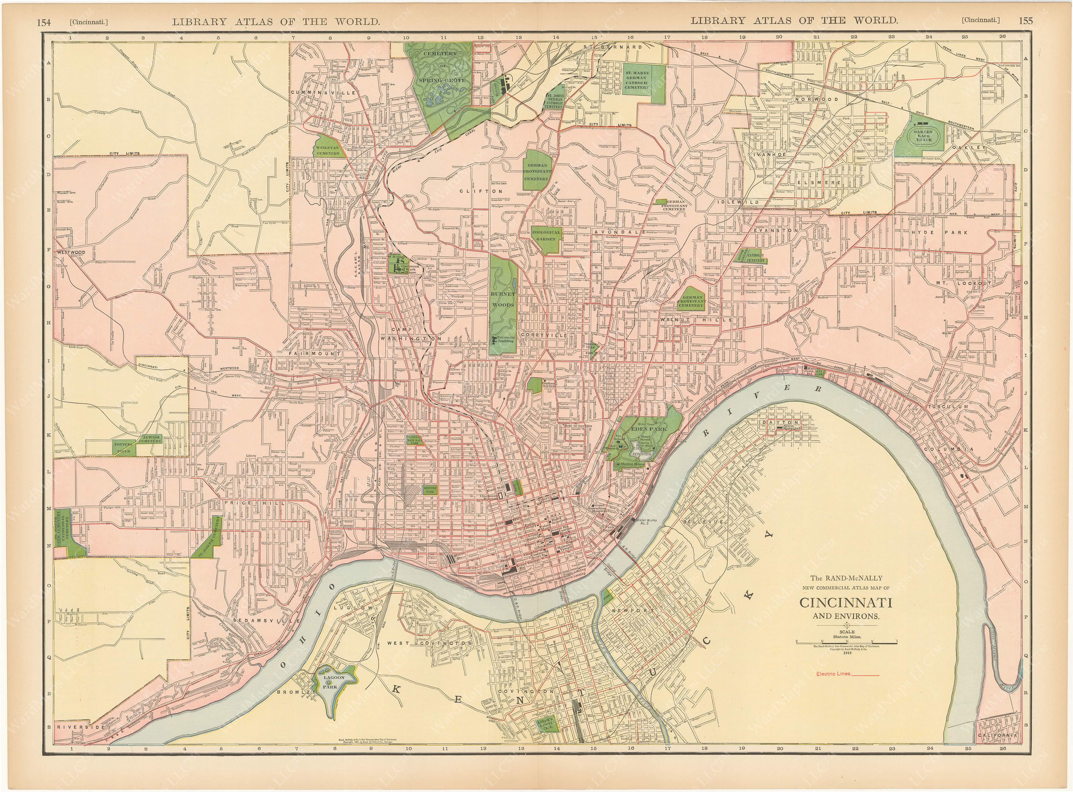 Cincinnati, Ohio 1912 – WardMaps LLC
