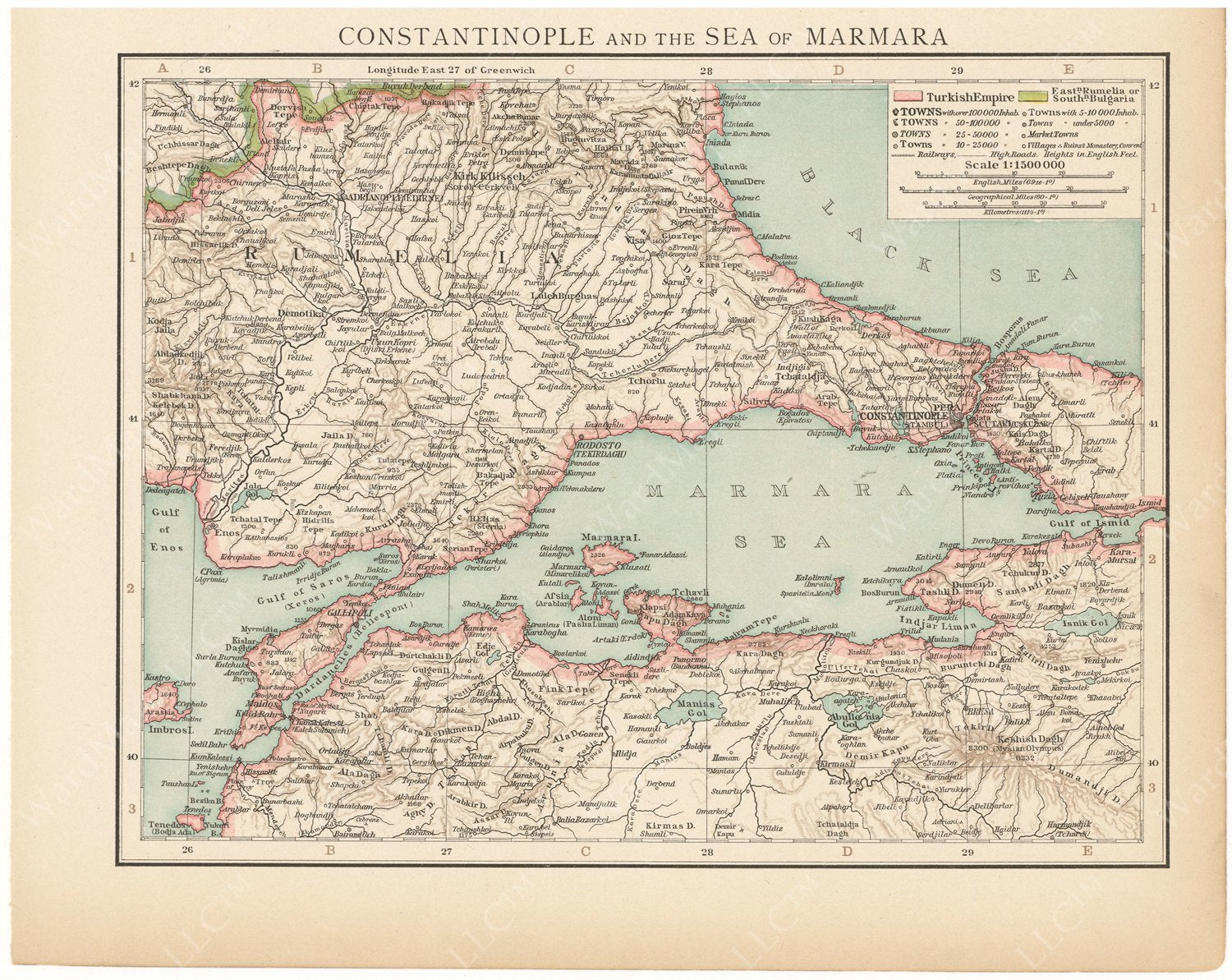 Turkey 1895: Marama and Bosporus Regions – WardMaps LLC