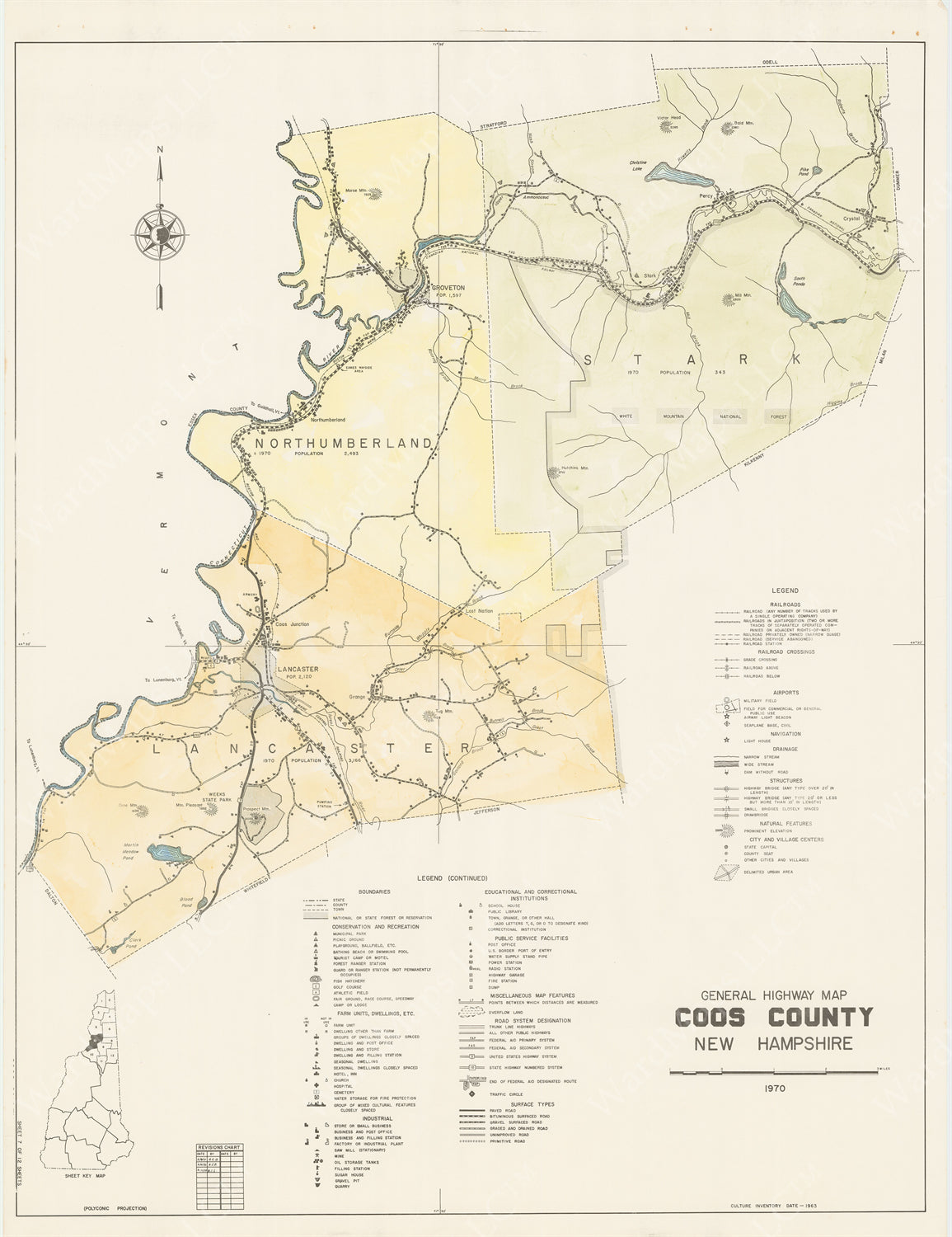 Coos County, New Hampshire 1970: 04 of 12 – WardMaps LLC