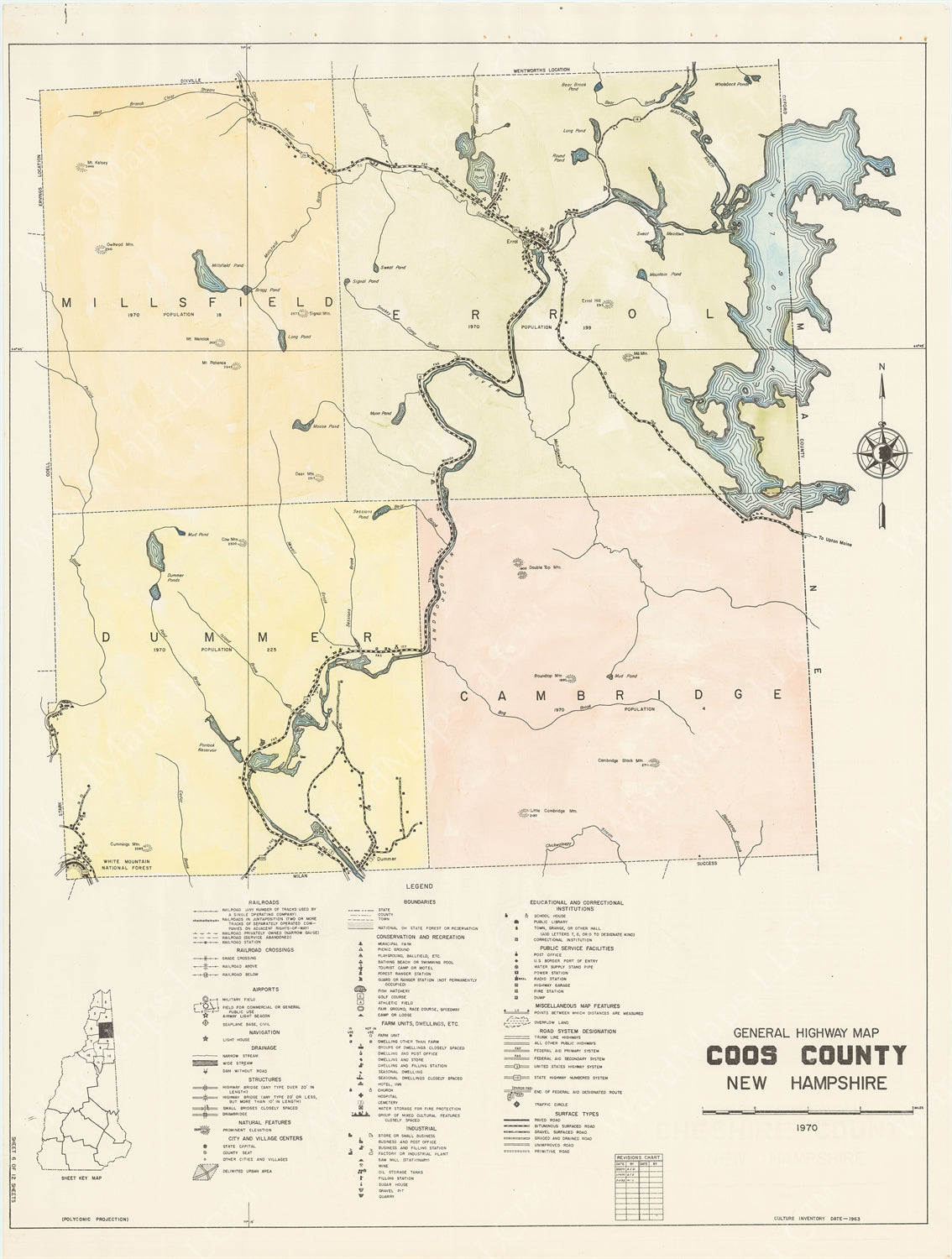 Coos County, New Hampshire 1970: 08 of 12 – WardMaps LLC