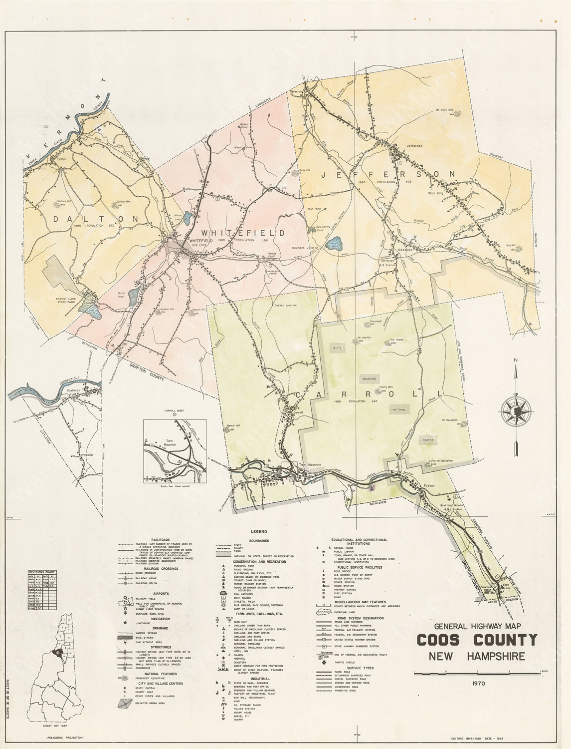 Coos County, New Hampshire 1970: 09 of 12 – WardMaps LLC