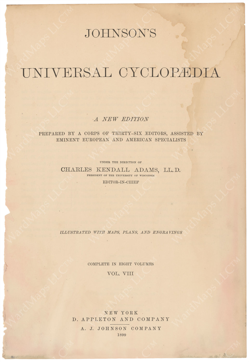 Johnson's Universal Cyclopedia 1899 Title Page – WardMaps LLC