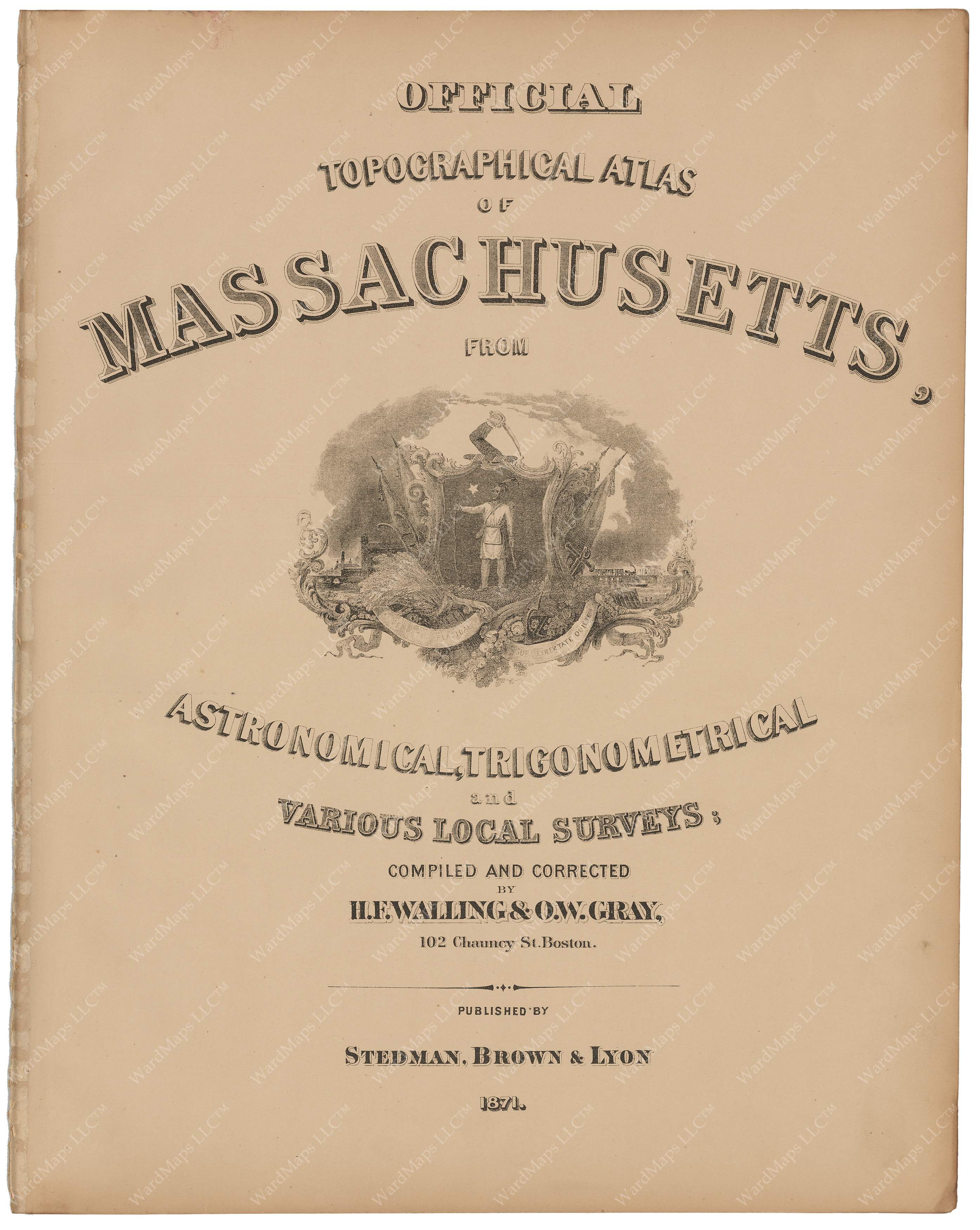 Massachusetts 1871 Title Page – WardMaps LLC