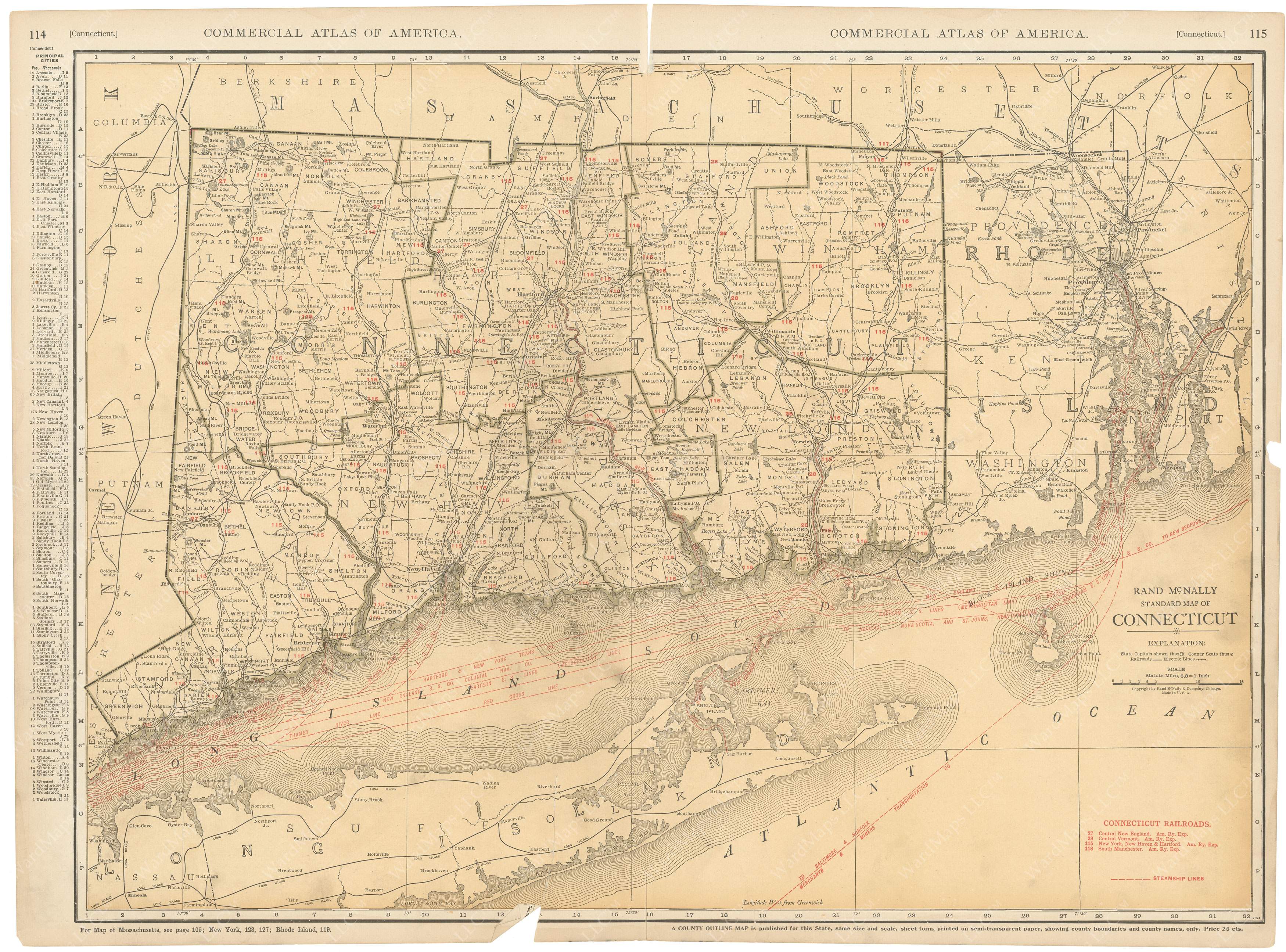 Connecticut 1925 – WardMaps LLC