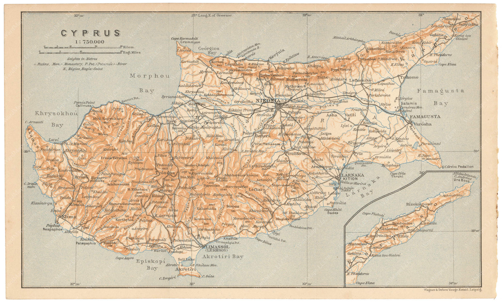 Country Maps of Cyprus – WardMaps LLC