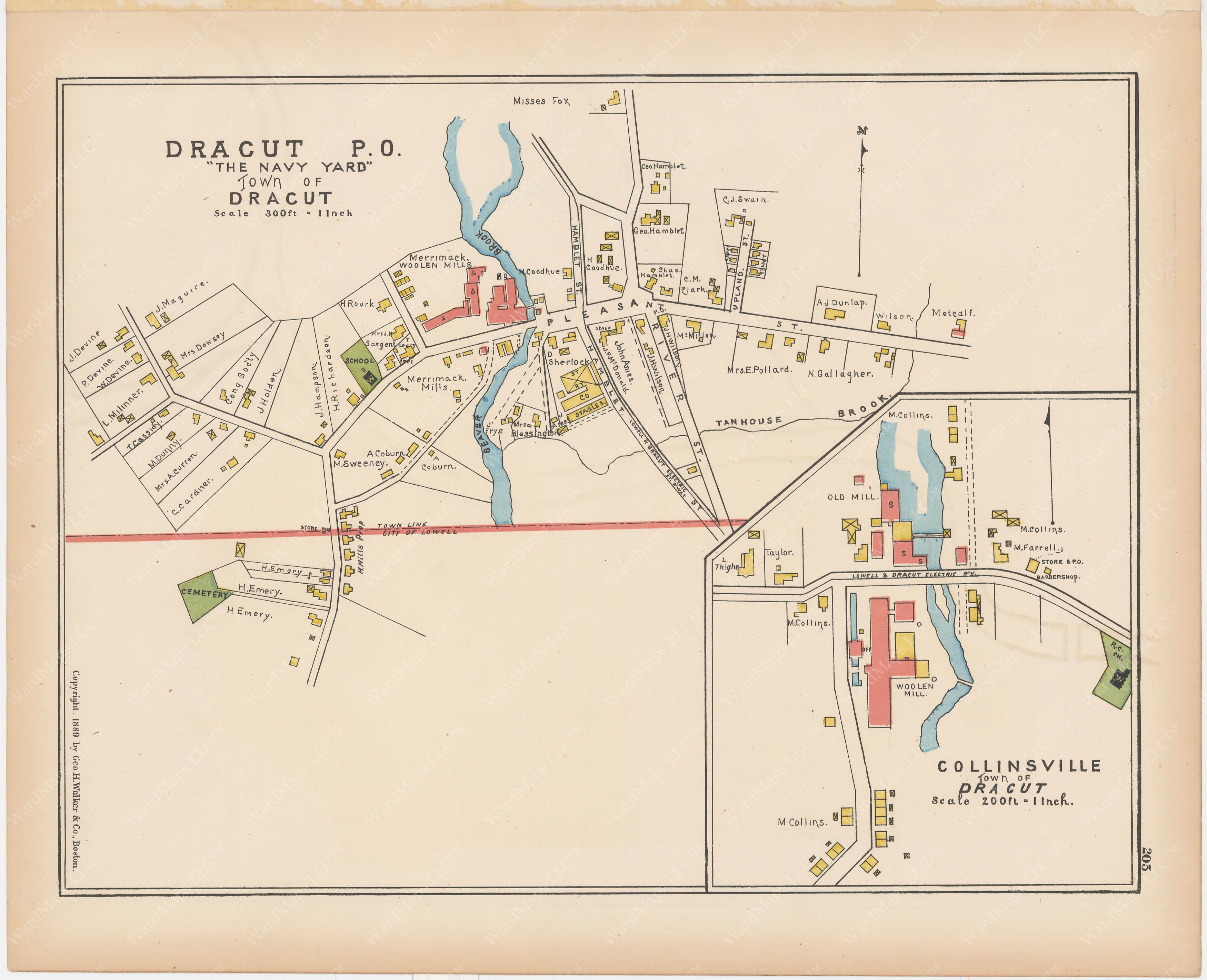 Dracut, Massachusetts 1889 – WardMaps LLC