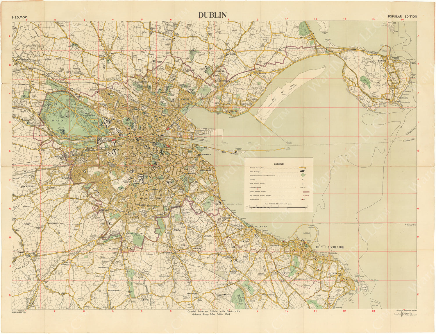 Dublin, Ireland 1948 – WardMaps LLC