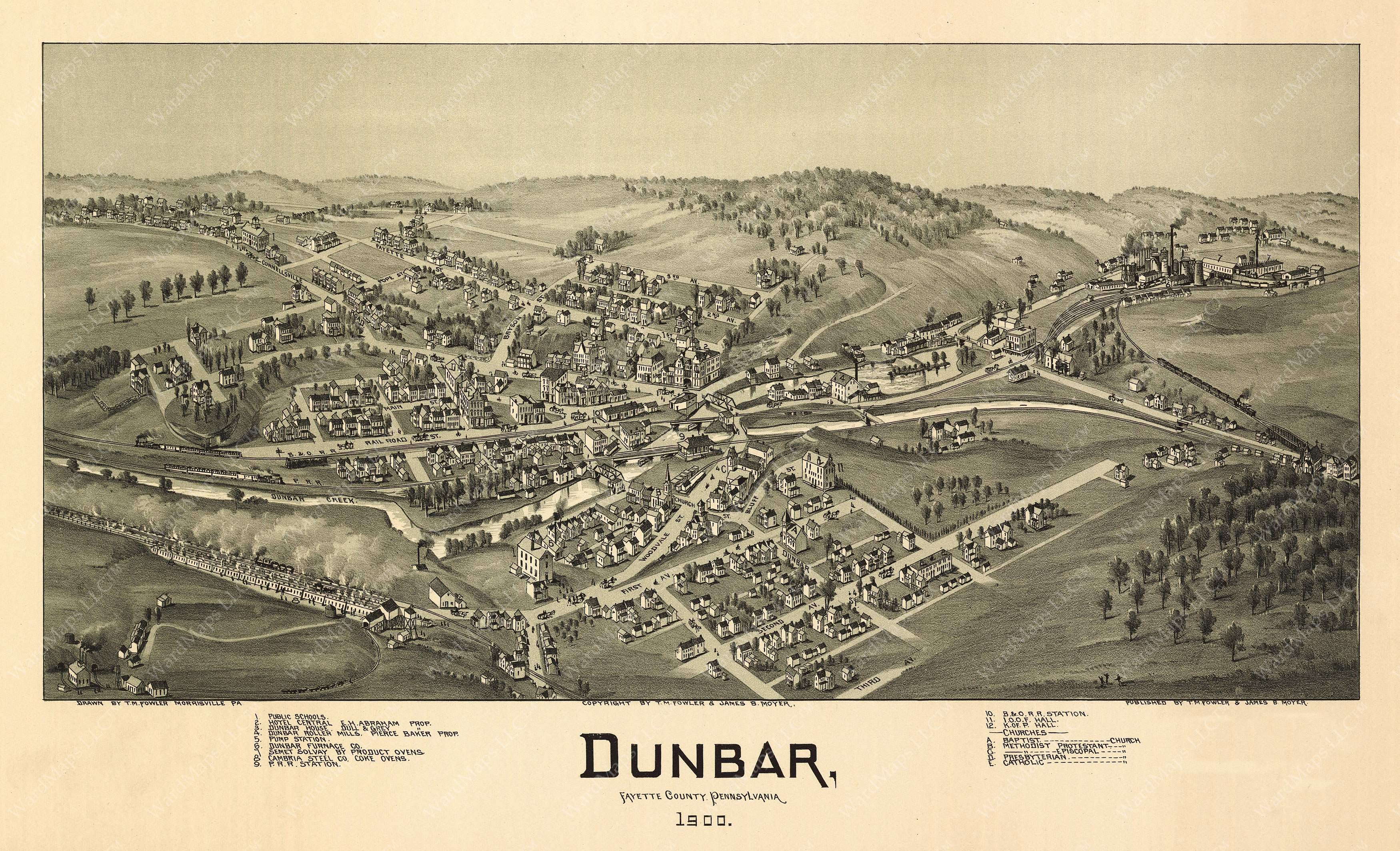 Dunbar, Pennsylvania 1900 – WardMaps LLC