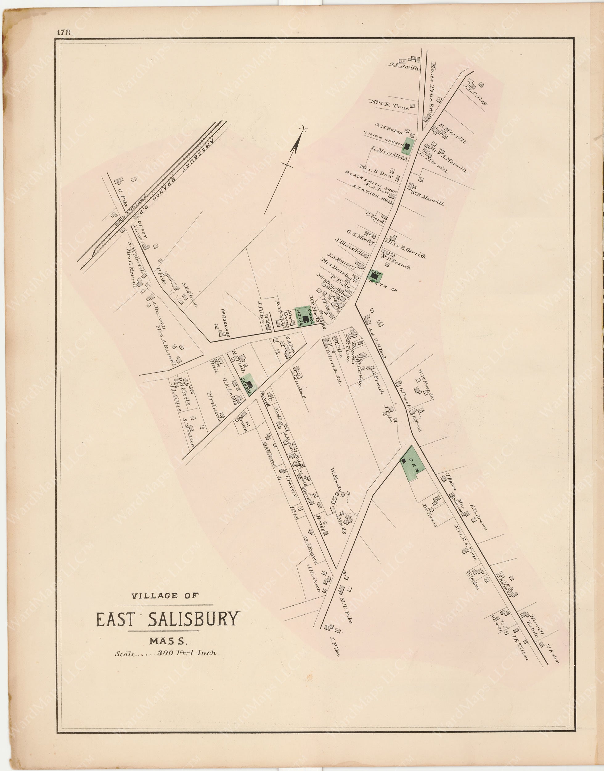 Salisbury, Massachusetts 1884 – WardMaps LLC