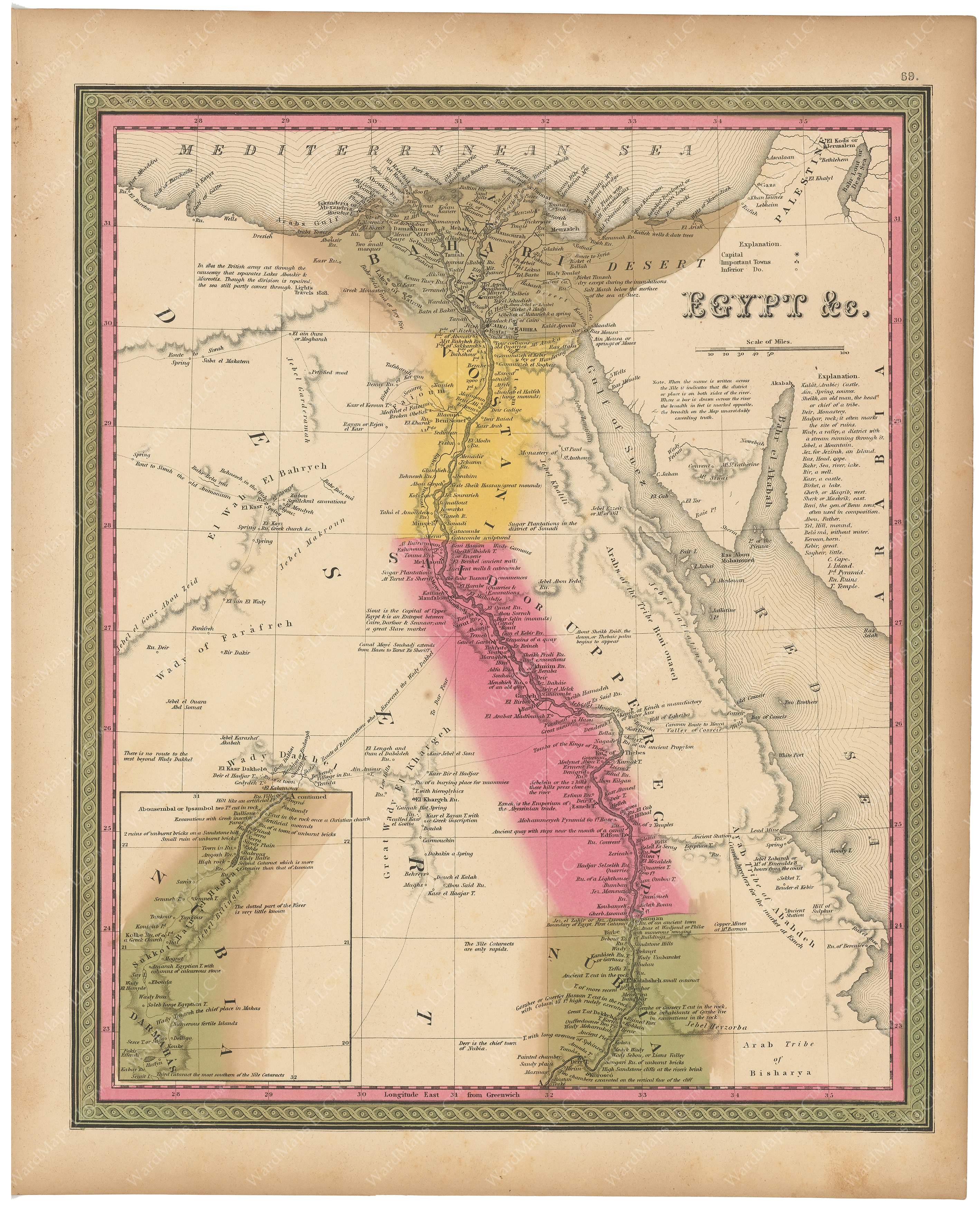 Egypt 1847 – WardMaps LLC