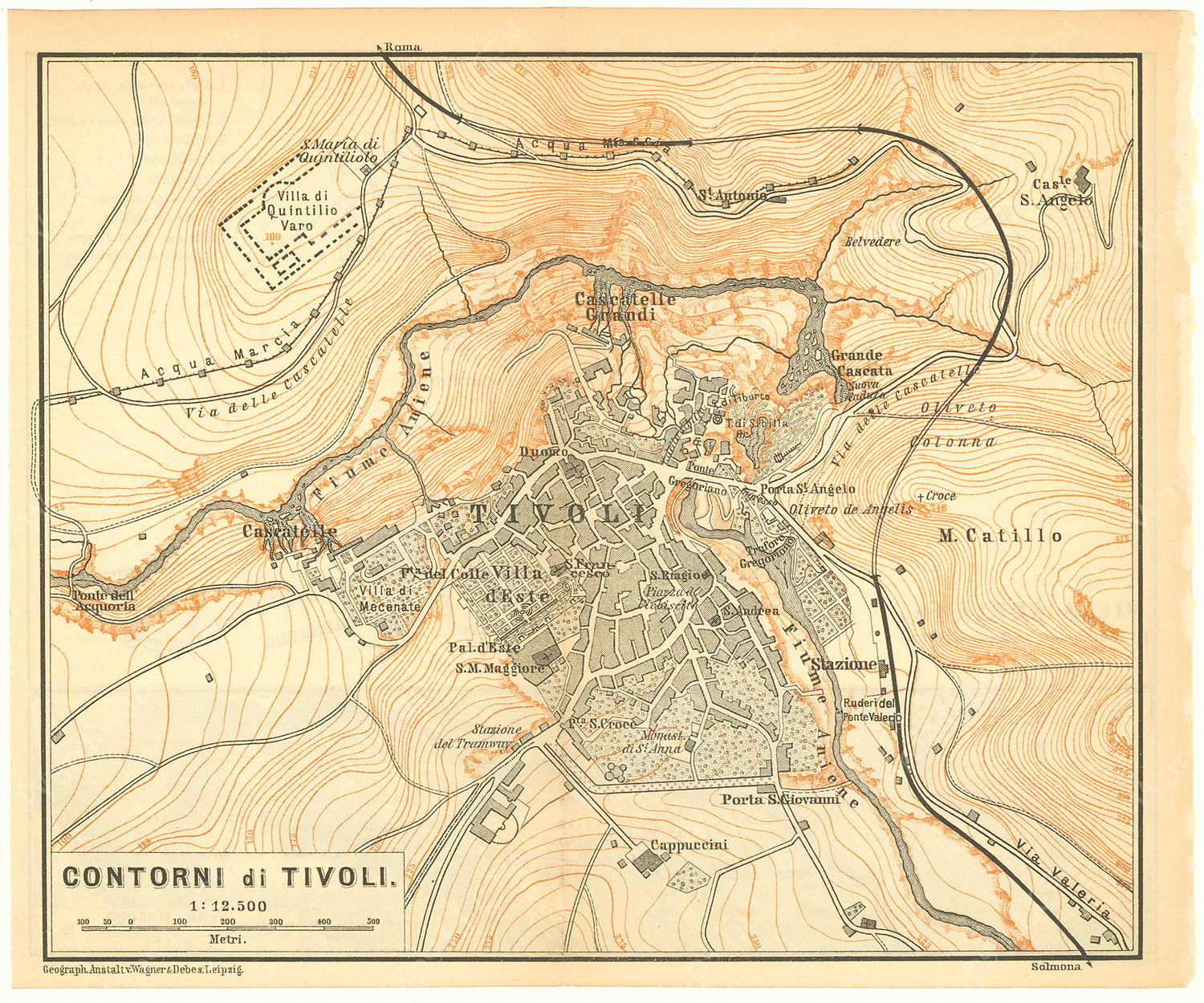 Tivoli, Italy 1900 – WardMaps LLC