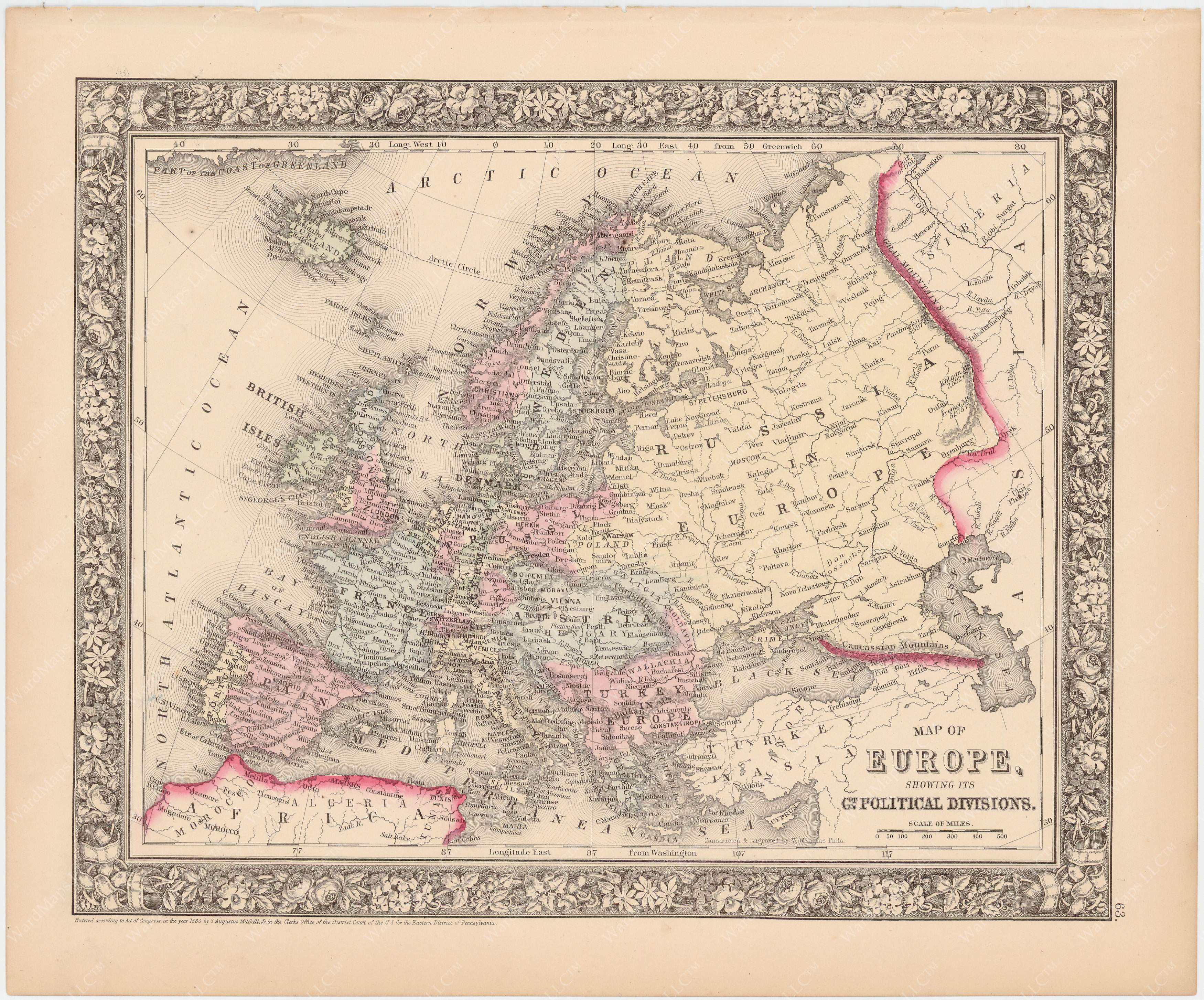 Europe 1864 – WardMaps LLC