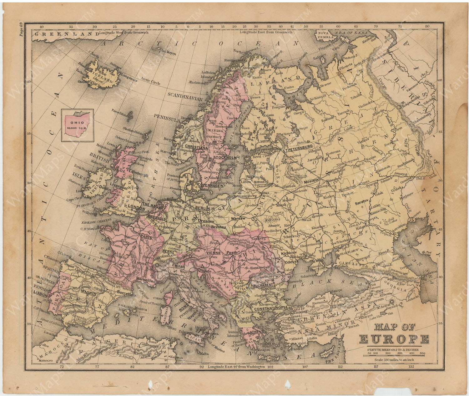 Europe 1879 – WardMaps LLC