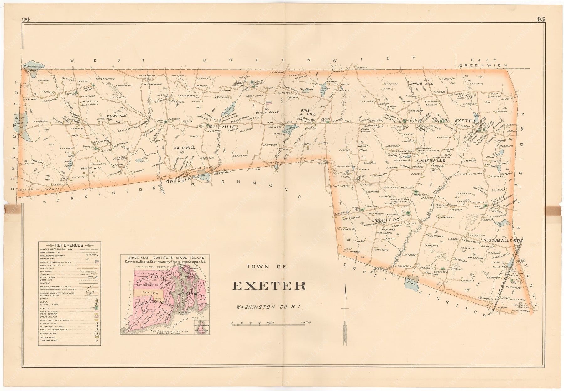 Exeter, Rhode Island 1895 – WardMaps LLC