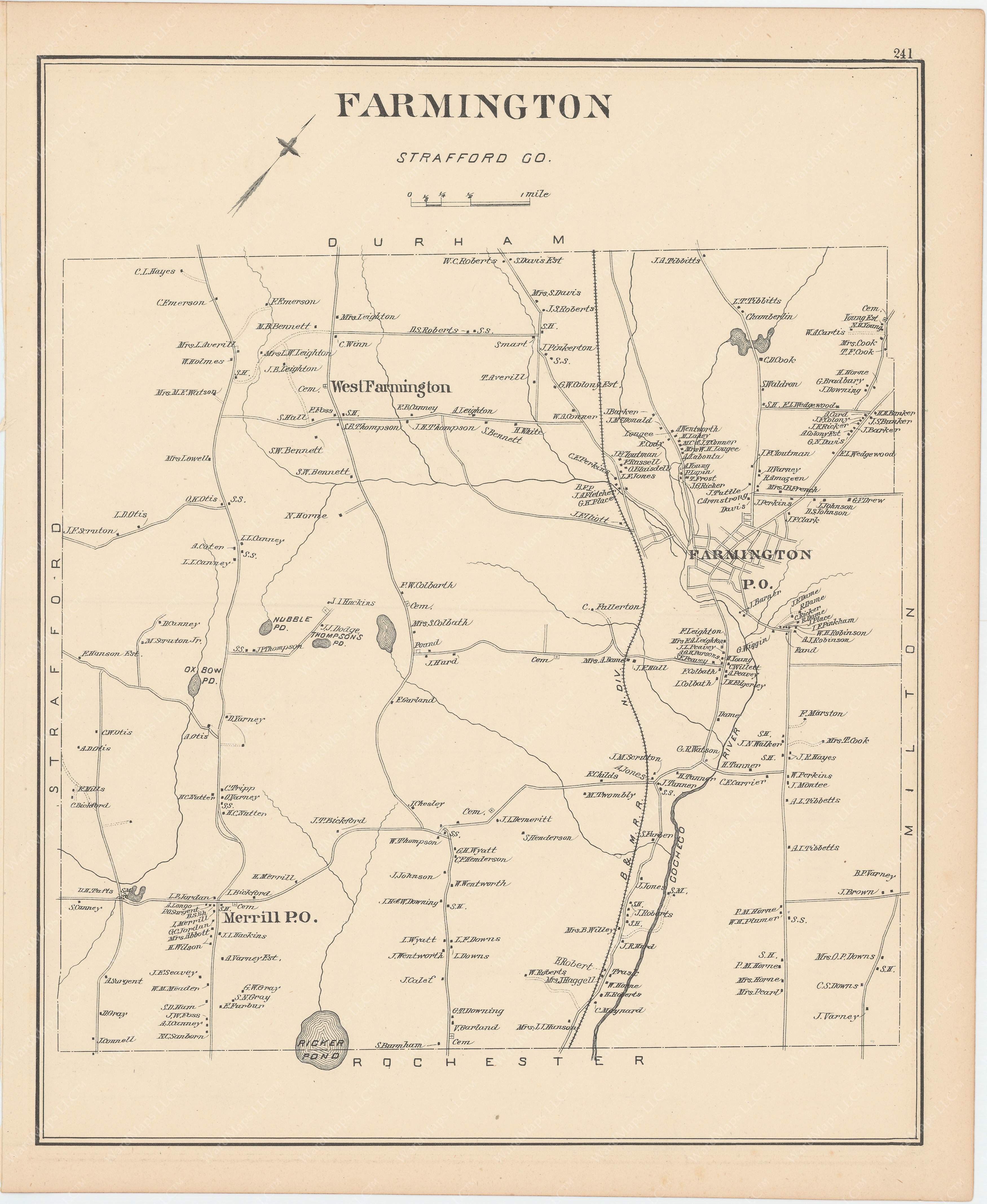 Farmington, New Hampshire 1892 – WardMaps LLC
