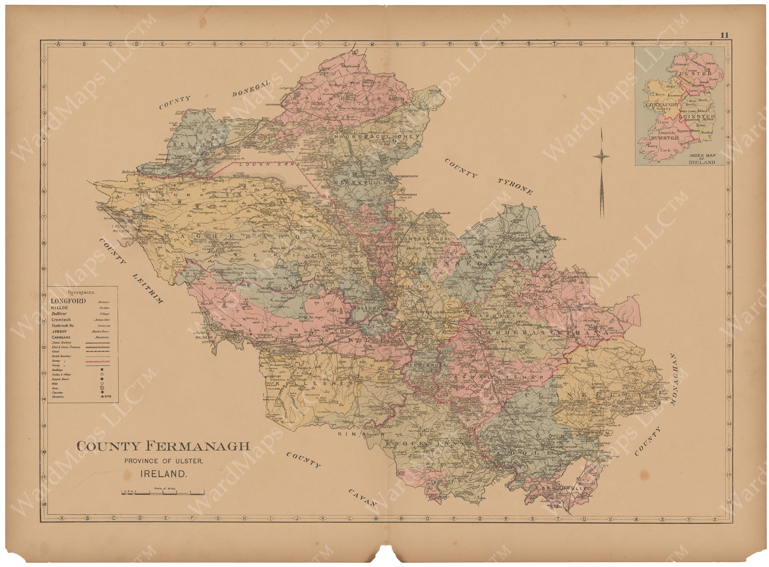 County Fermanagh, Ireland 1901 – WardMaps LLC