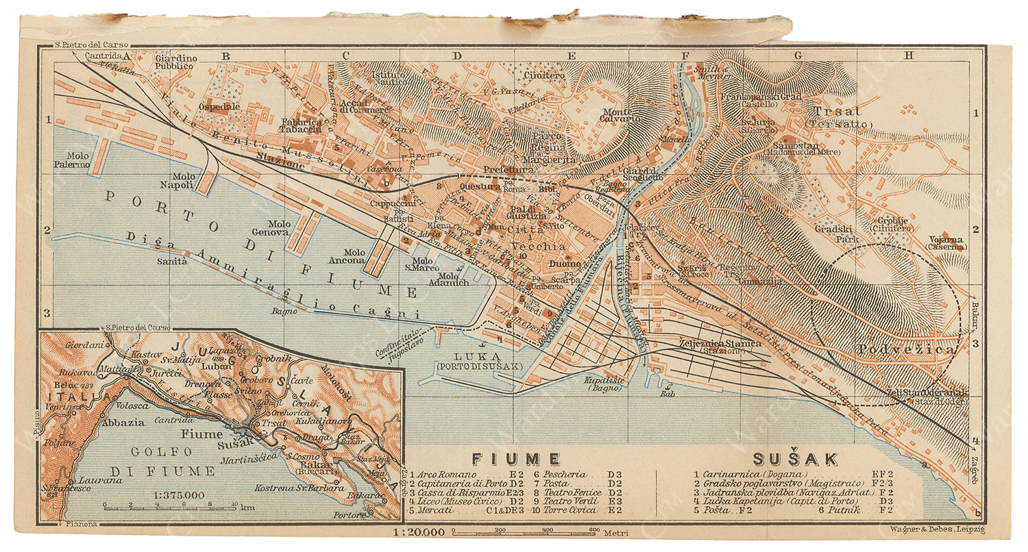 Rijeka, Croatia 1928 – WardMaps LLC