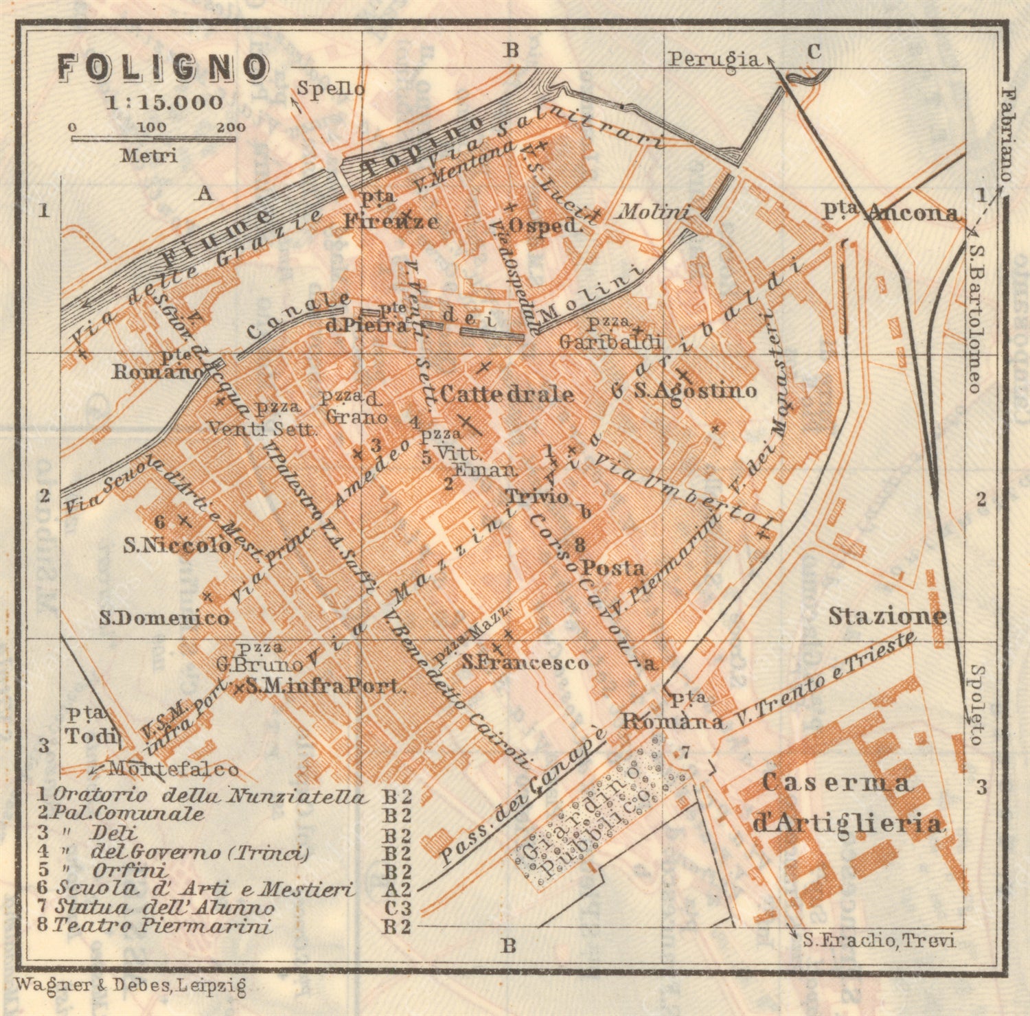 Foligno, Italy 1909 – WardMaps LLC