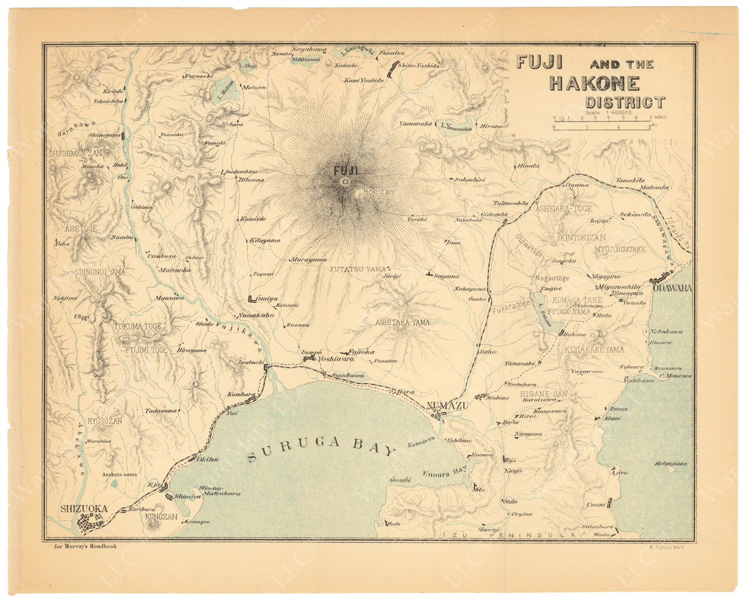 Hakone and Mount Fuji Regions, Japan 1894 – WardMaps LLC