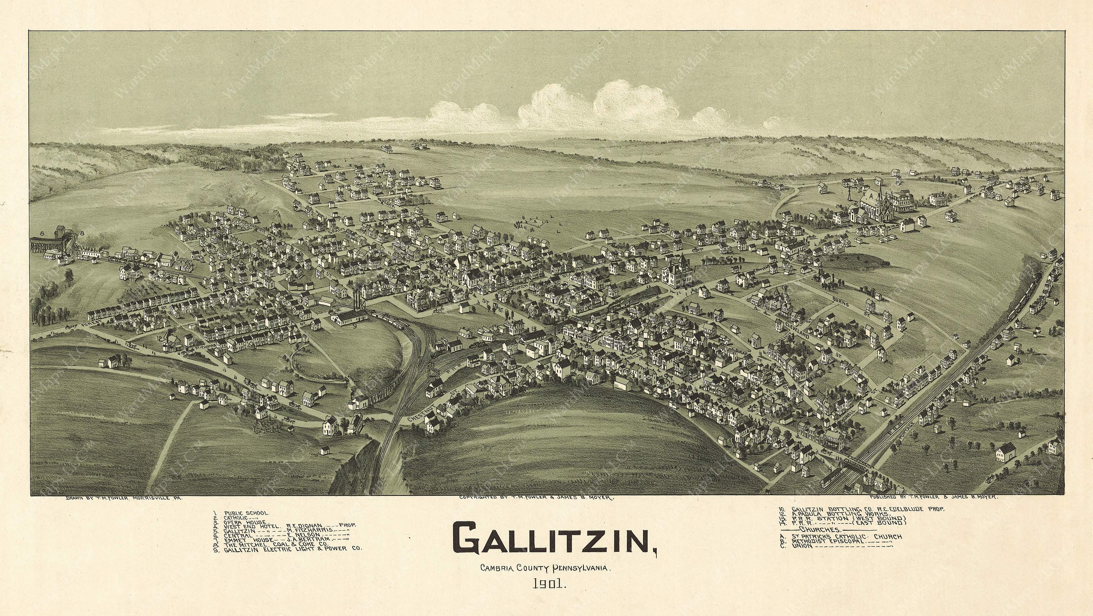 Gallitzin, Pennsylvania 1901 – WardMaps LLC