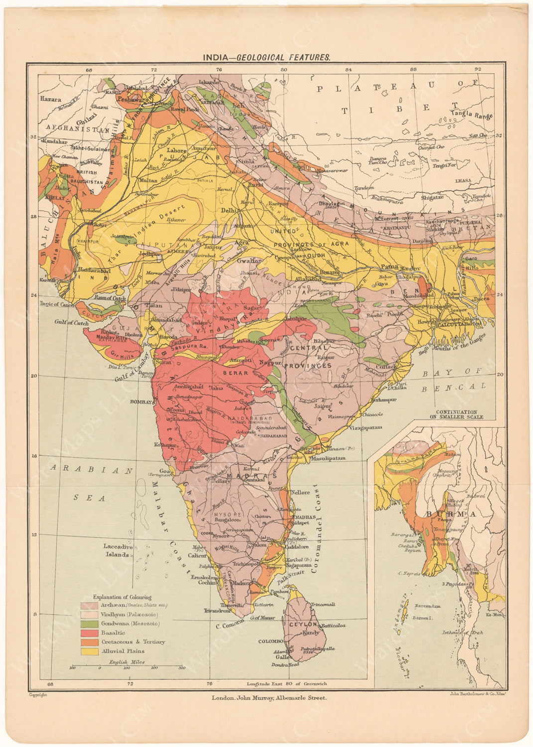 India 1905: Geological Features – WardMaps LLC