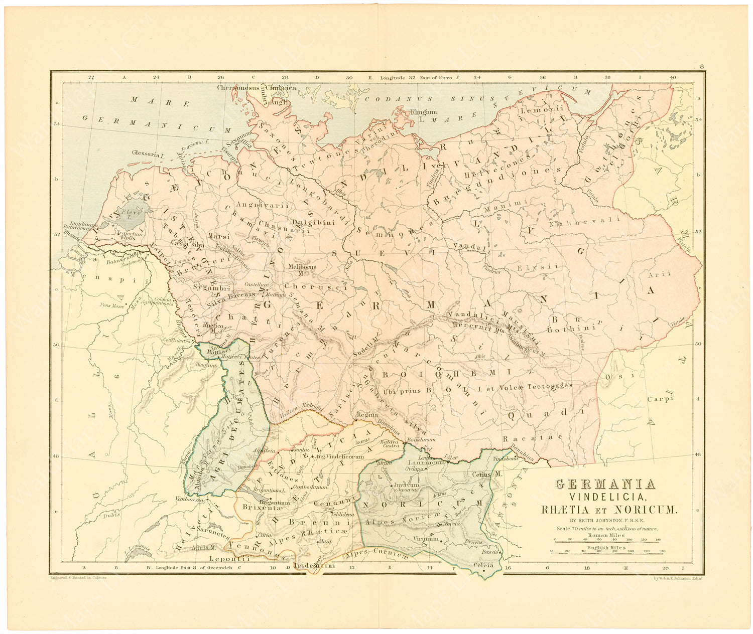 Classical Map c.1897: Ancient Germany – WardMaps LLC