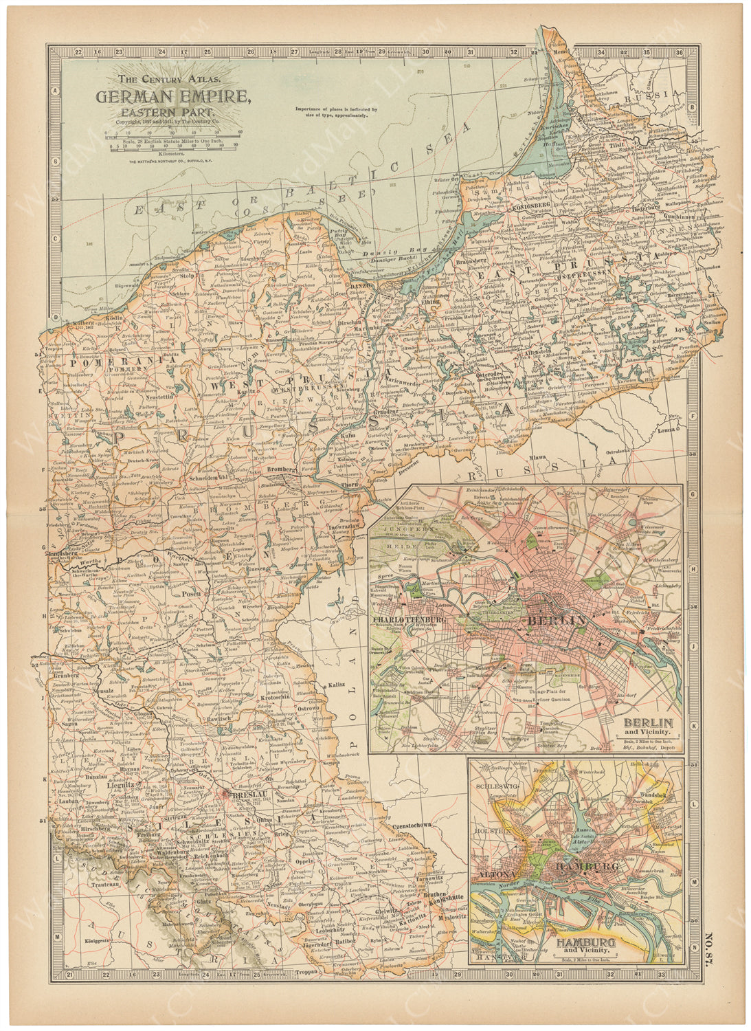 German Empire: Eastern Part 1914 – WardMaps LLC
