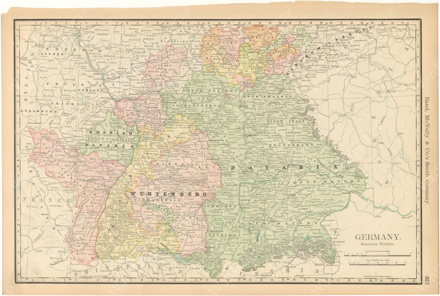 Germany 1892 (Southern Part) – WardMaps LLC