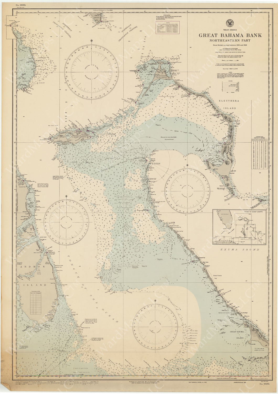 USNHO West Indies - Great Bahama Bank: Northeastern Part 1949 ...
