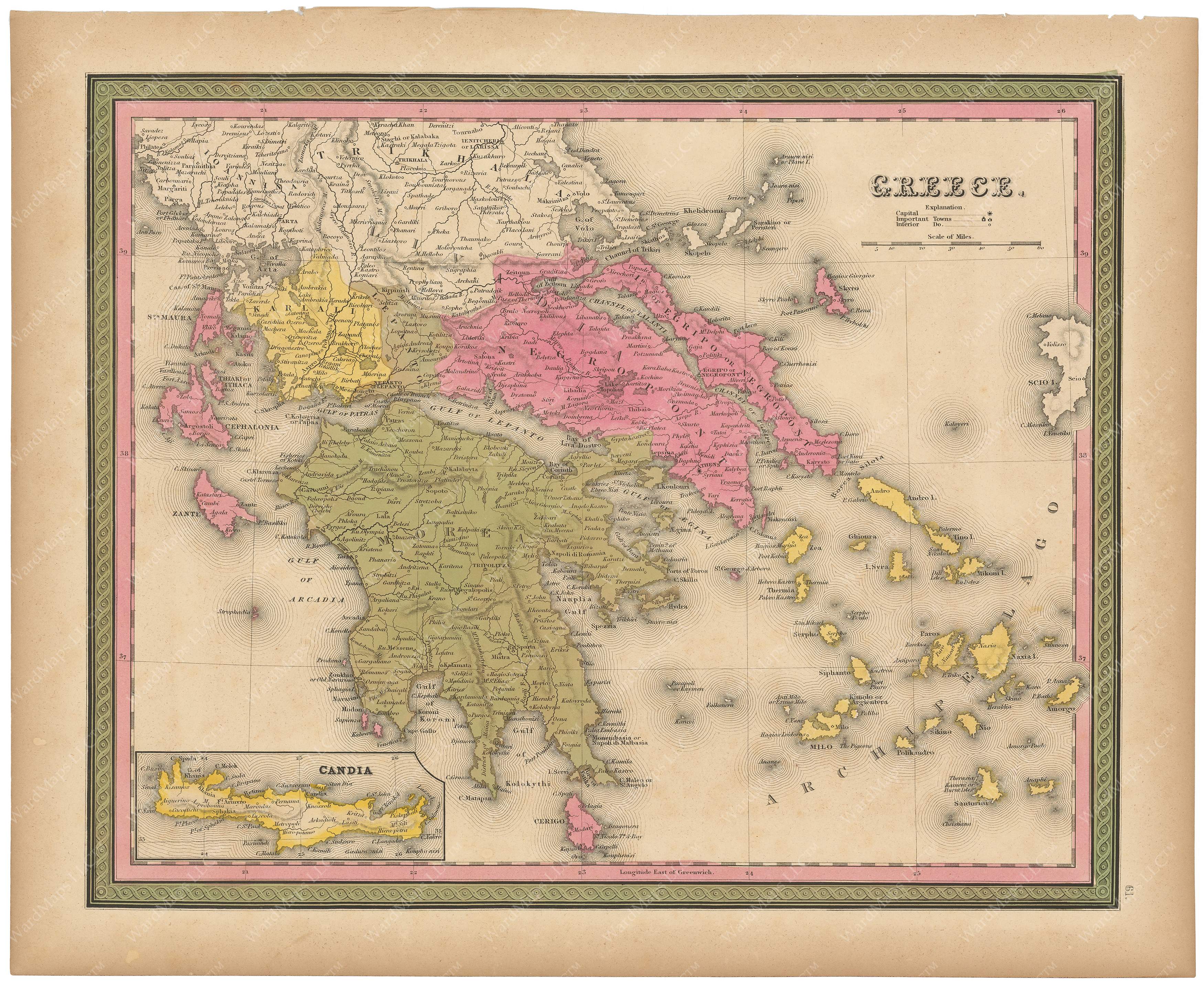 Greece 1847 – WardMaps LLC