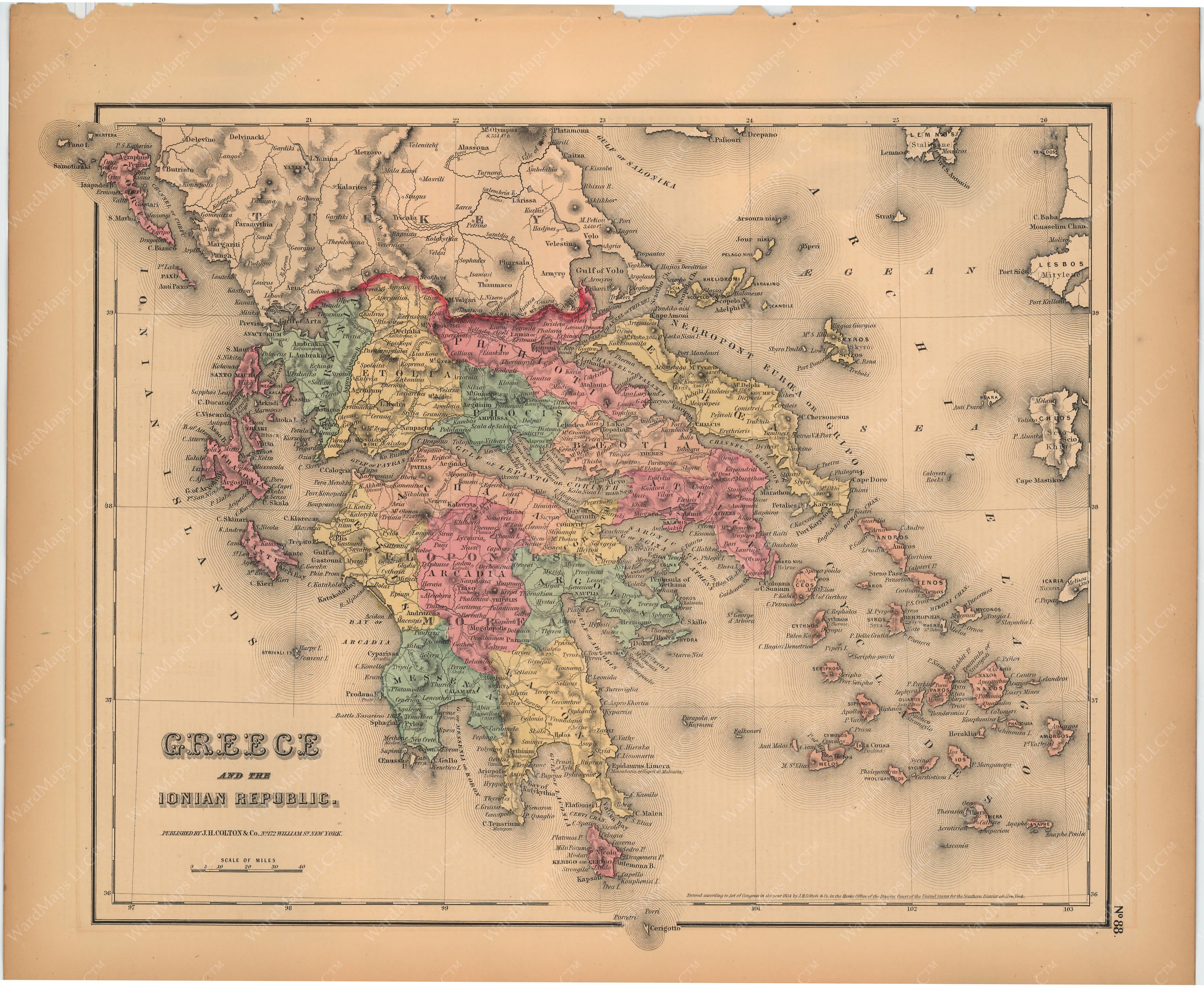 Greece 1857 – WardMaps LLC
