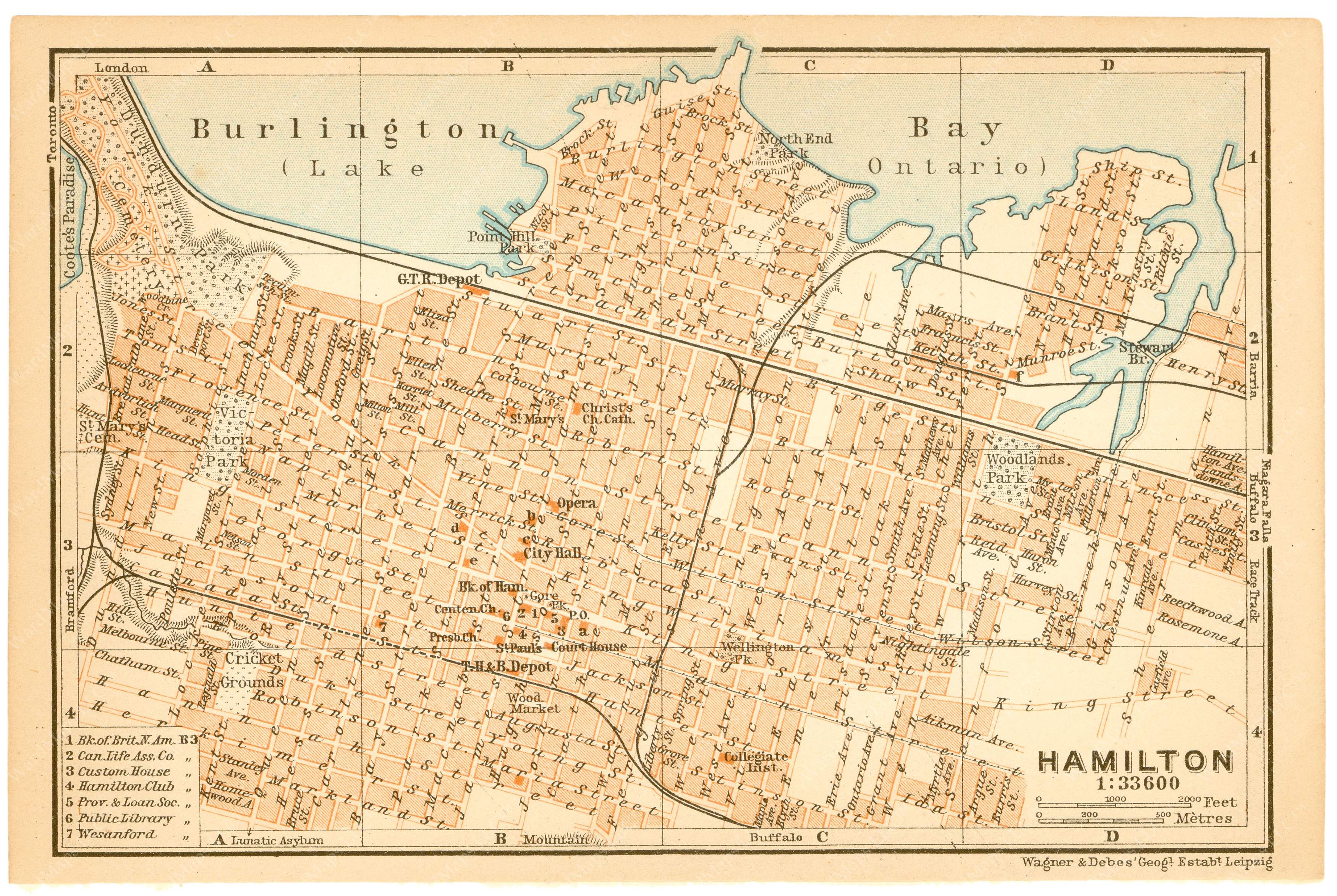 Hamilton, Ontario 1907 – WardMaps LLC