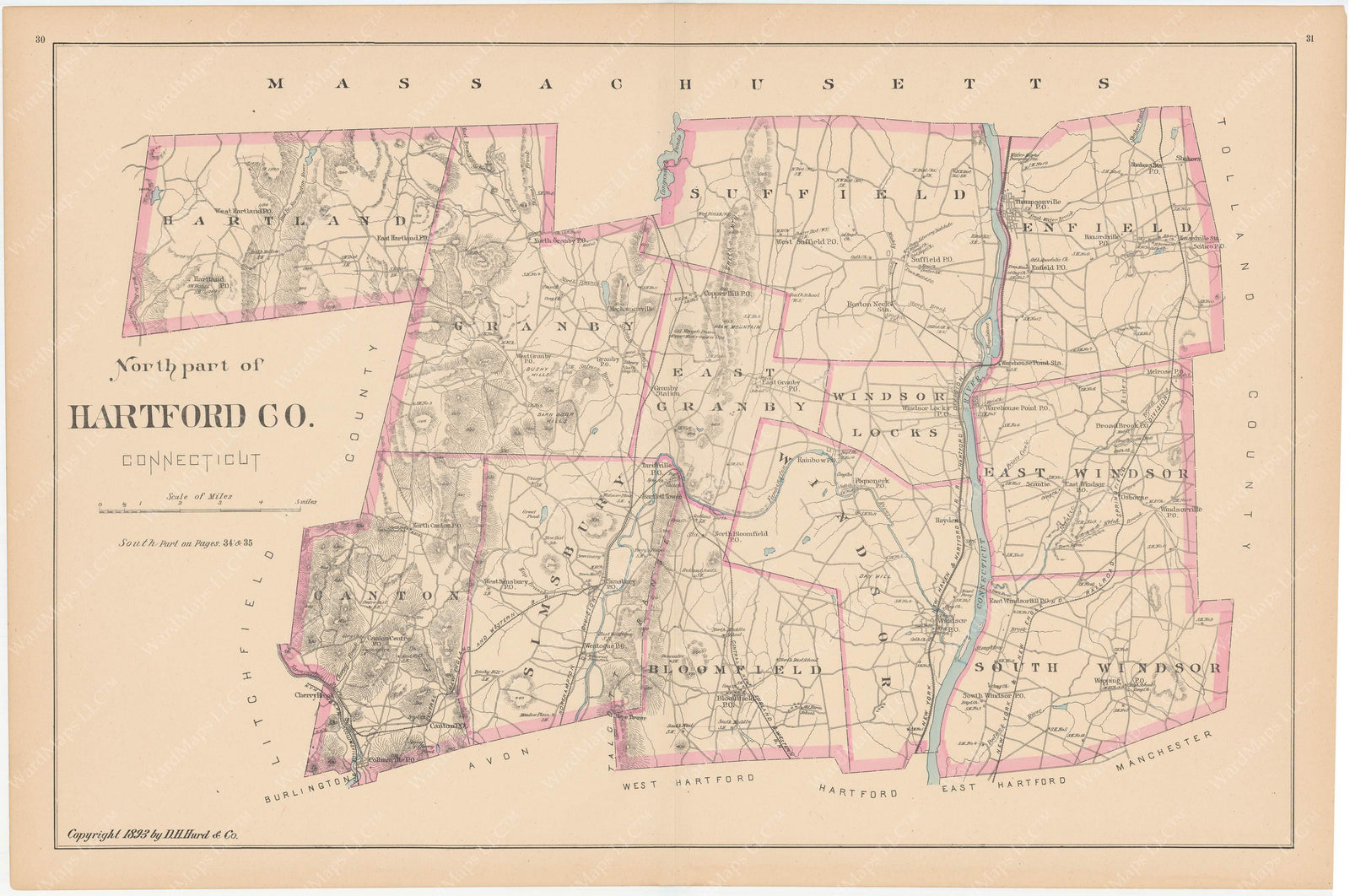 Connecticut County Maps – WardMaps LLC