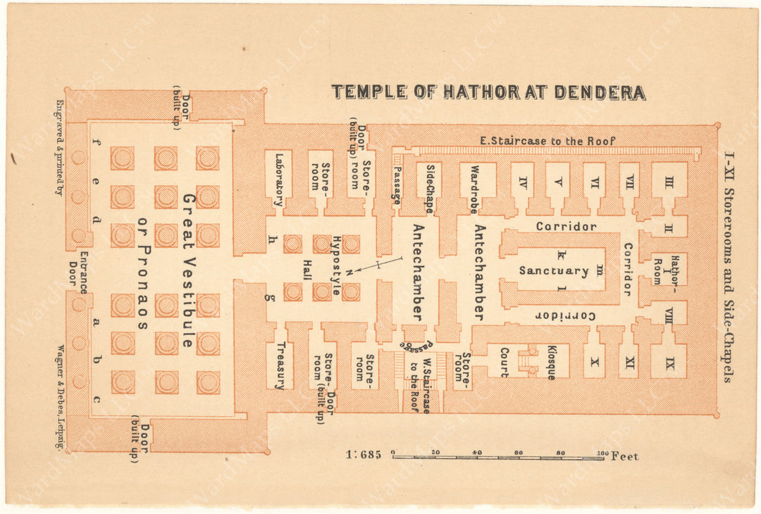 Dendera, Egypt 1908: Temple of Hathor – WardMaps LLC