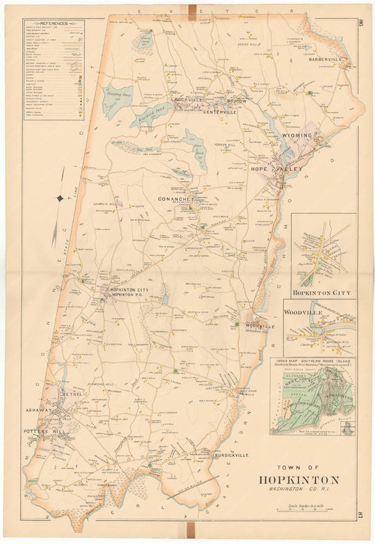 Hopkinton, Rhode Island 1895 – WardMaps LLC