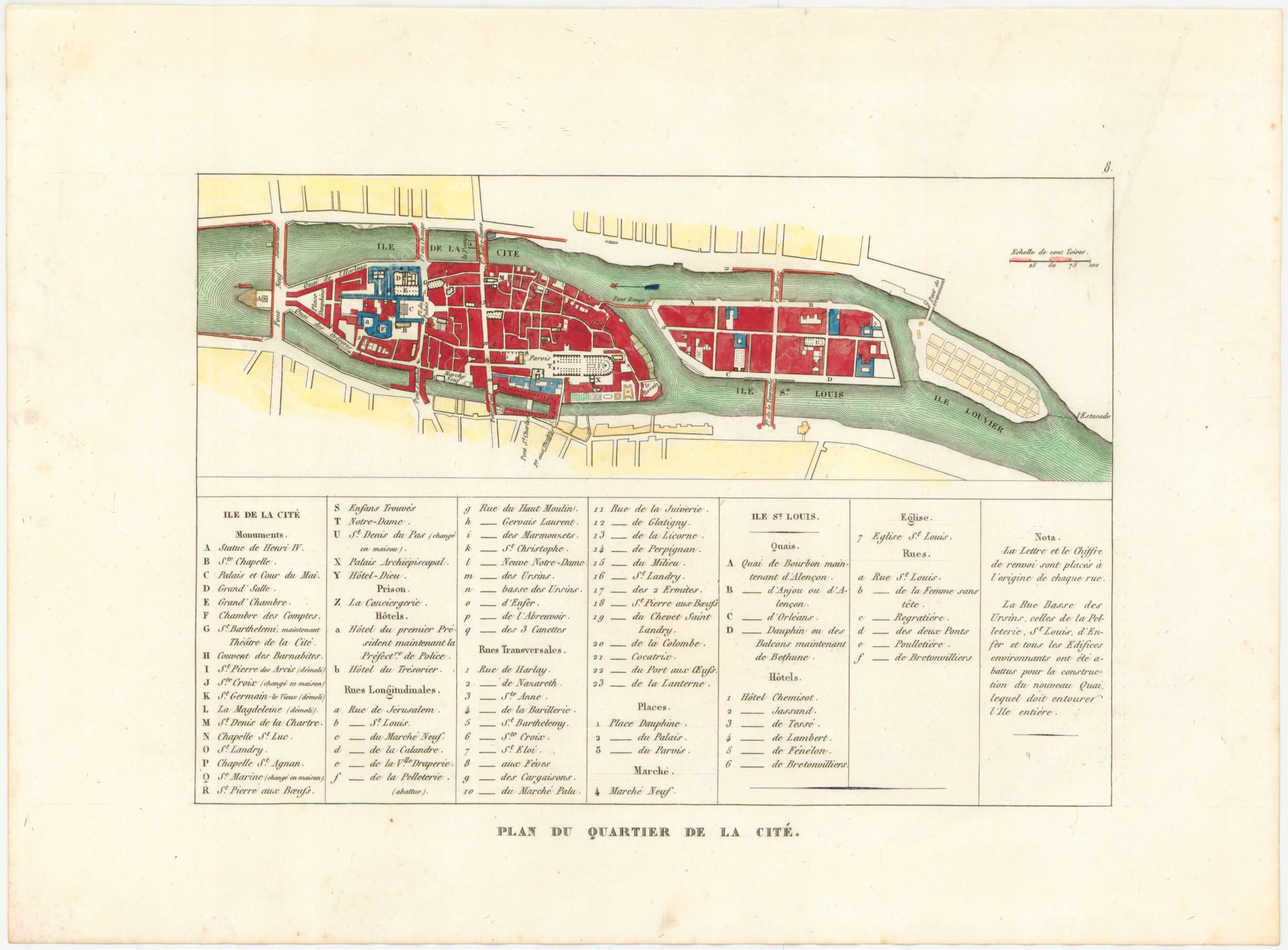Paris 1845: Plan Du Quartier De La Cite – WardMaps LLC