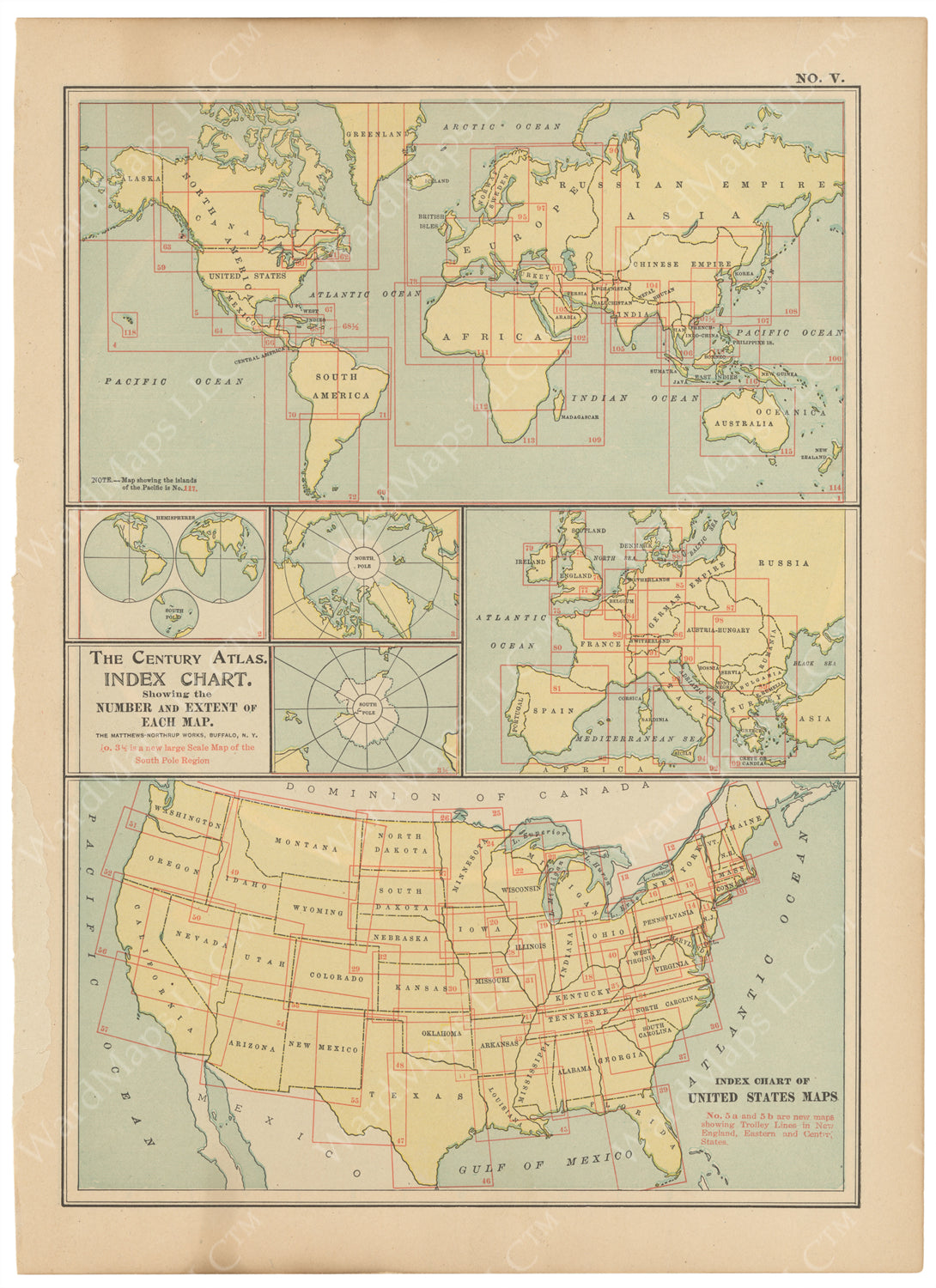 Century Atlas of the World 1914 Index Maps – WardMaps LLC