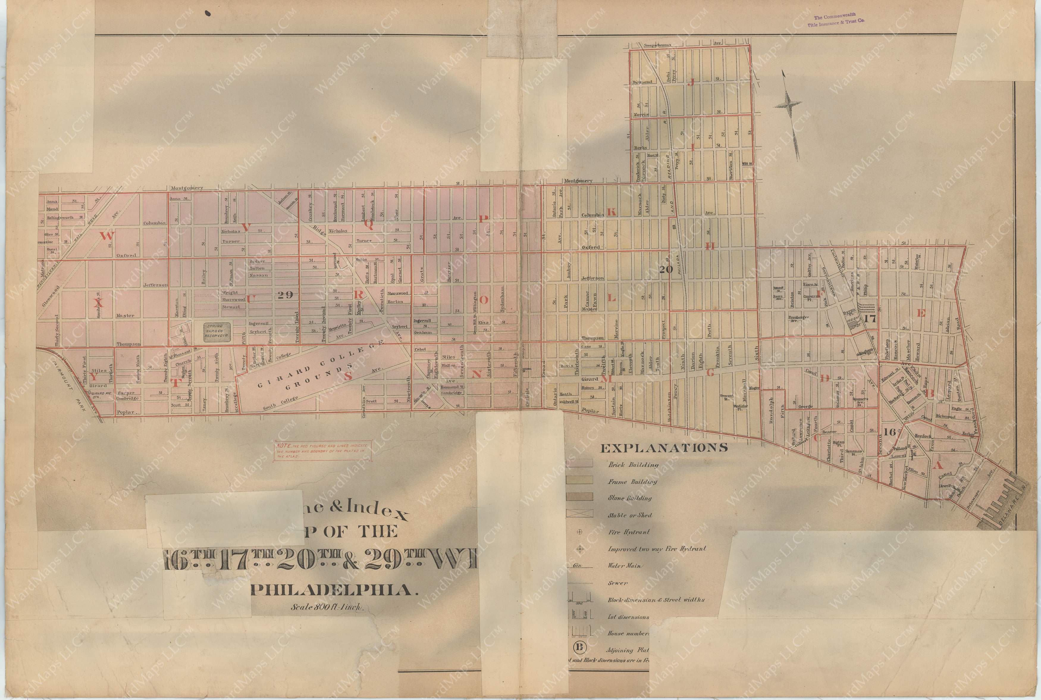 Philadelphia, Pennsylvania 1886 Index Plate – WardMaps LLC