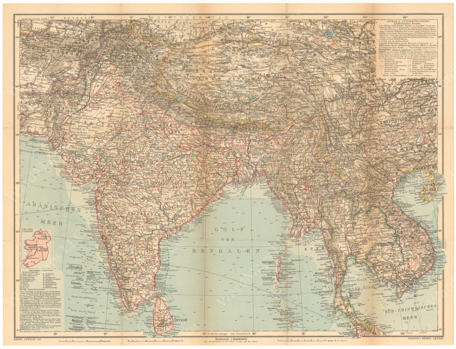Southern Asia 1914: India and Southeast Asia – WardMaps LLC
