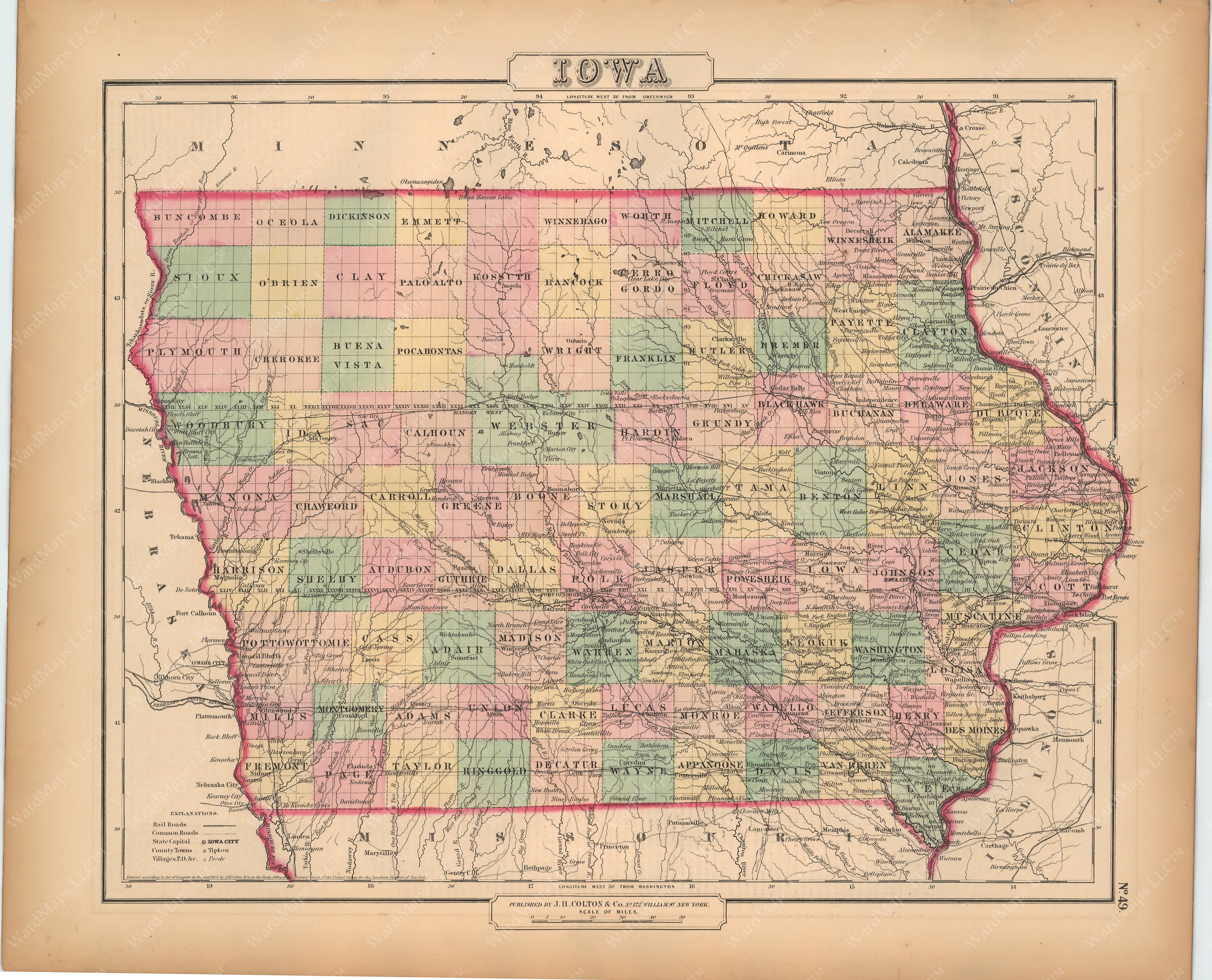 Iowa 1857 – WardMaps LLC