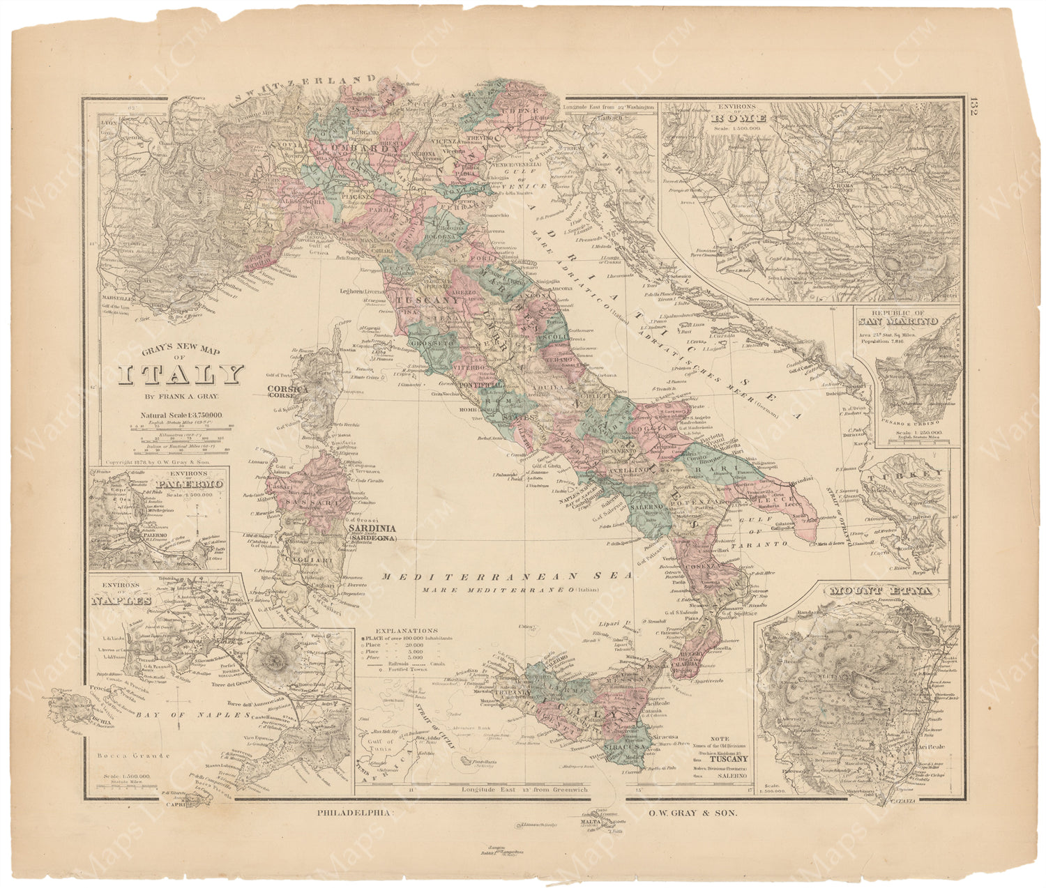Italy 1855 – WardMaps LLC
