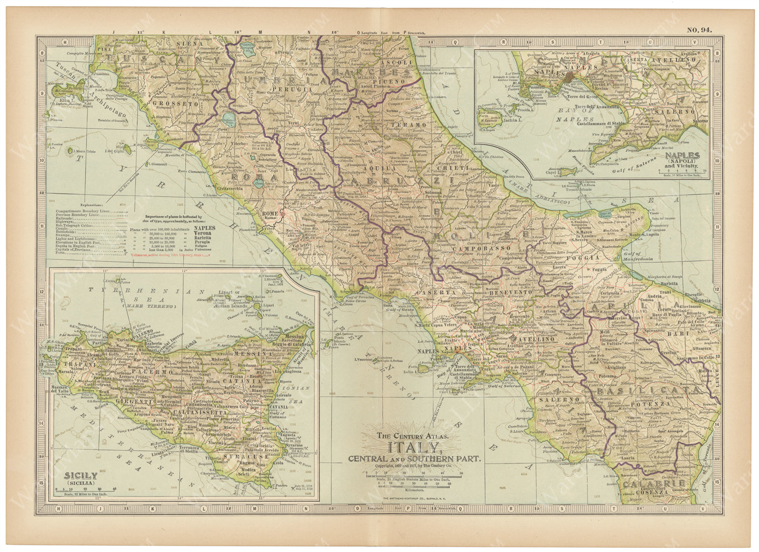 Italy: Central and Sicily 1914 – WardMaps LLC