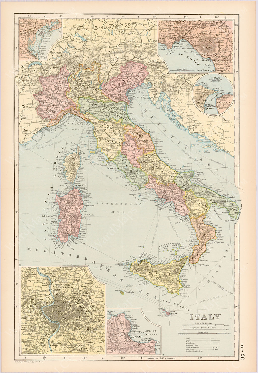 Italy 1892 – WardMaps LLC