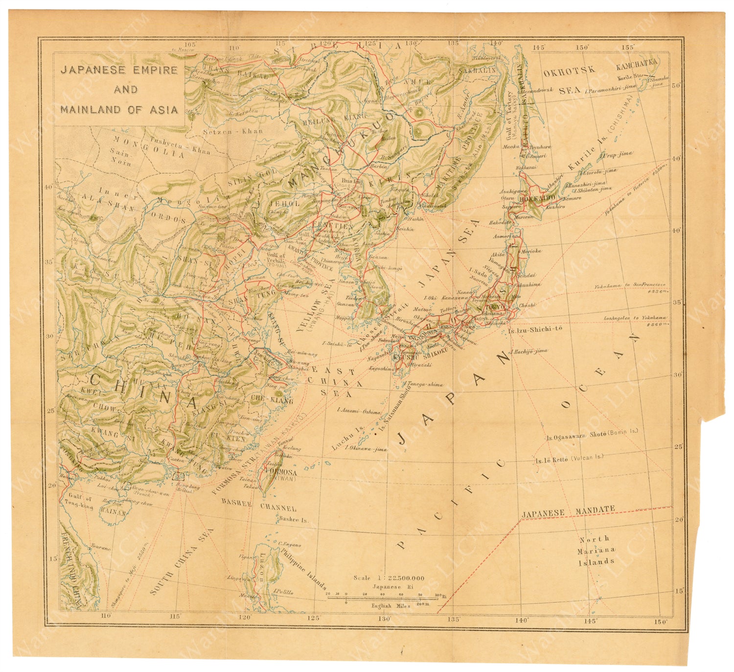 Japanese Empire 1933 – WardMaps LLC