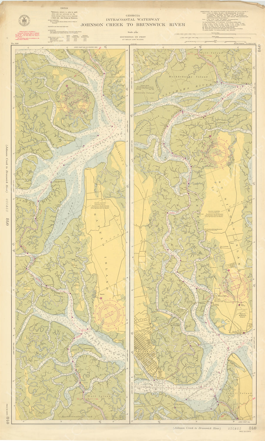 USC&GS Georgia - Intracoastal Waterway: Johnson Creek to Brunswick Riv ...