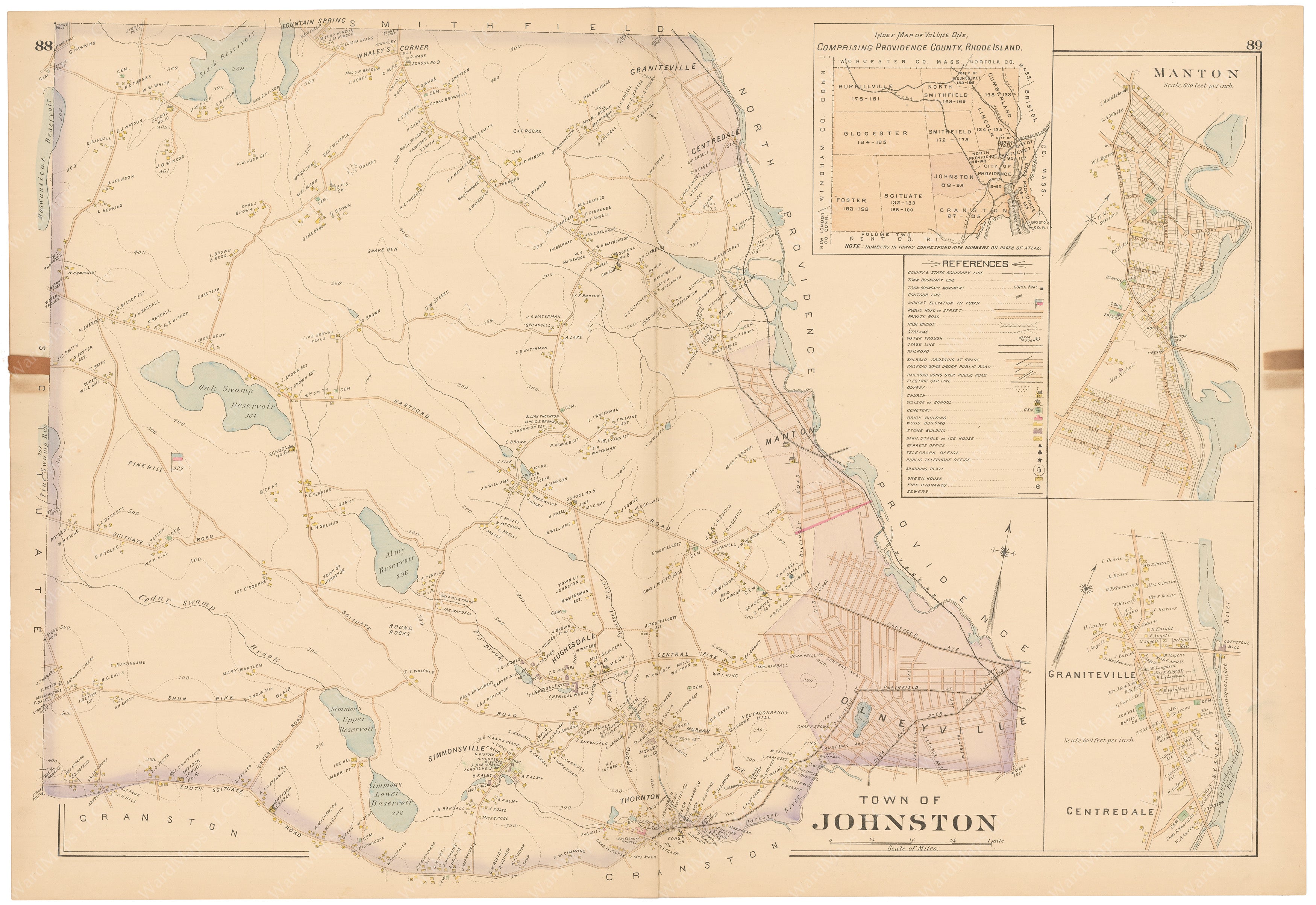 Johnston, Rhode Island 1895 – WardMaps LLC