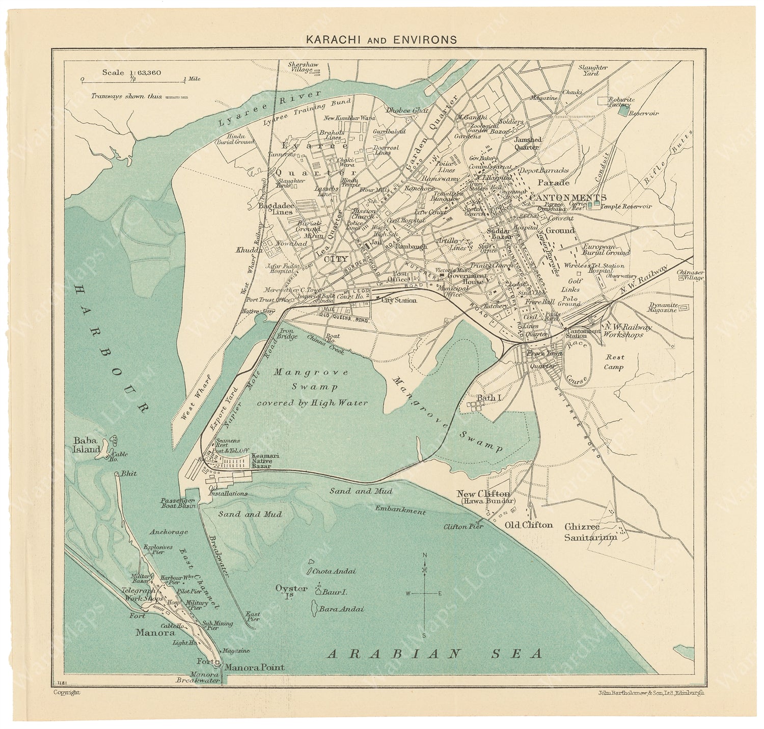 Karachi, Pakistan 1953 – WardMaps LLC